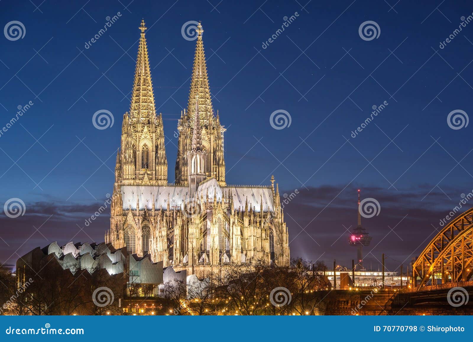 Bridge and the Dom of Cologne Stock Photo - Image of architectural ...