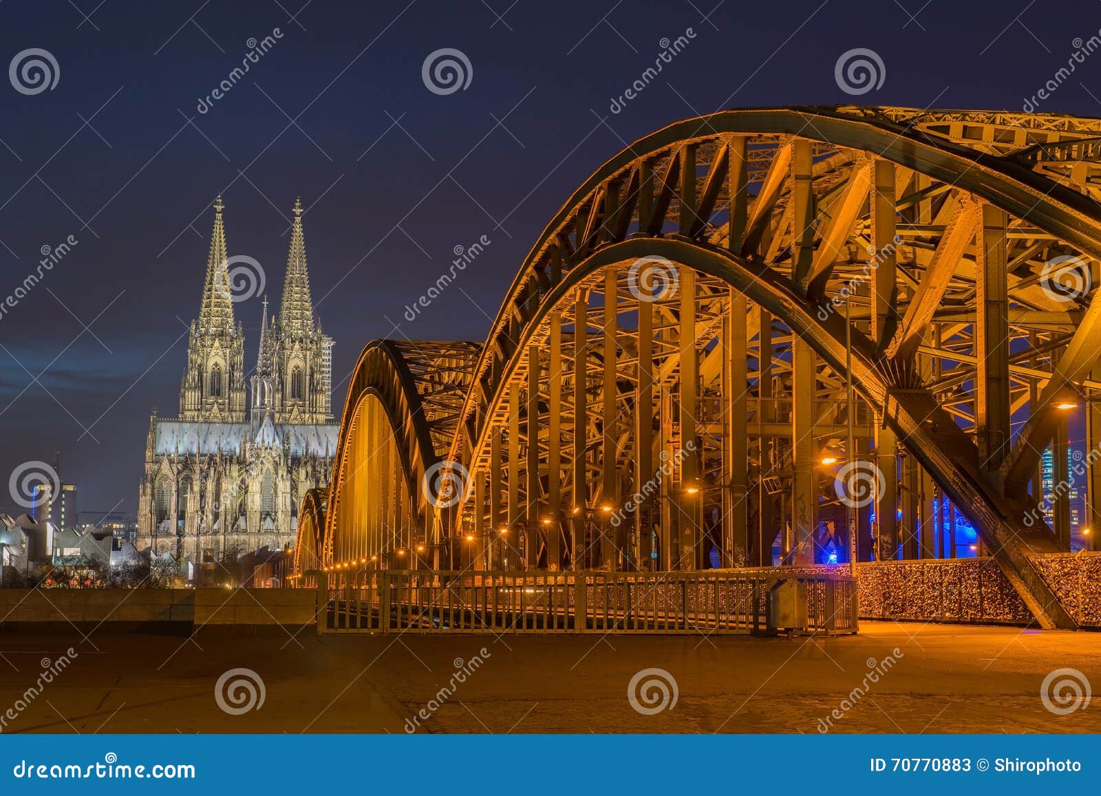 Bridge and the Dom of Cologne Stock Image - Image of germany ...
