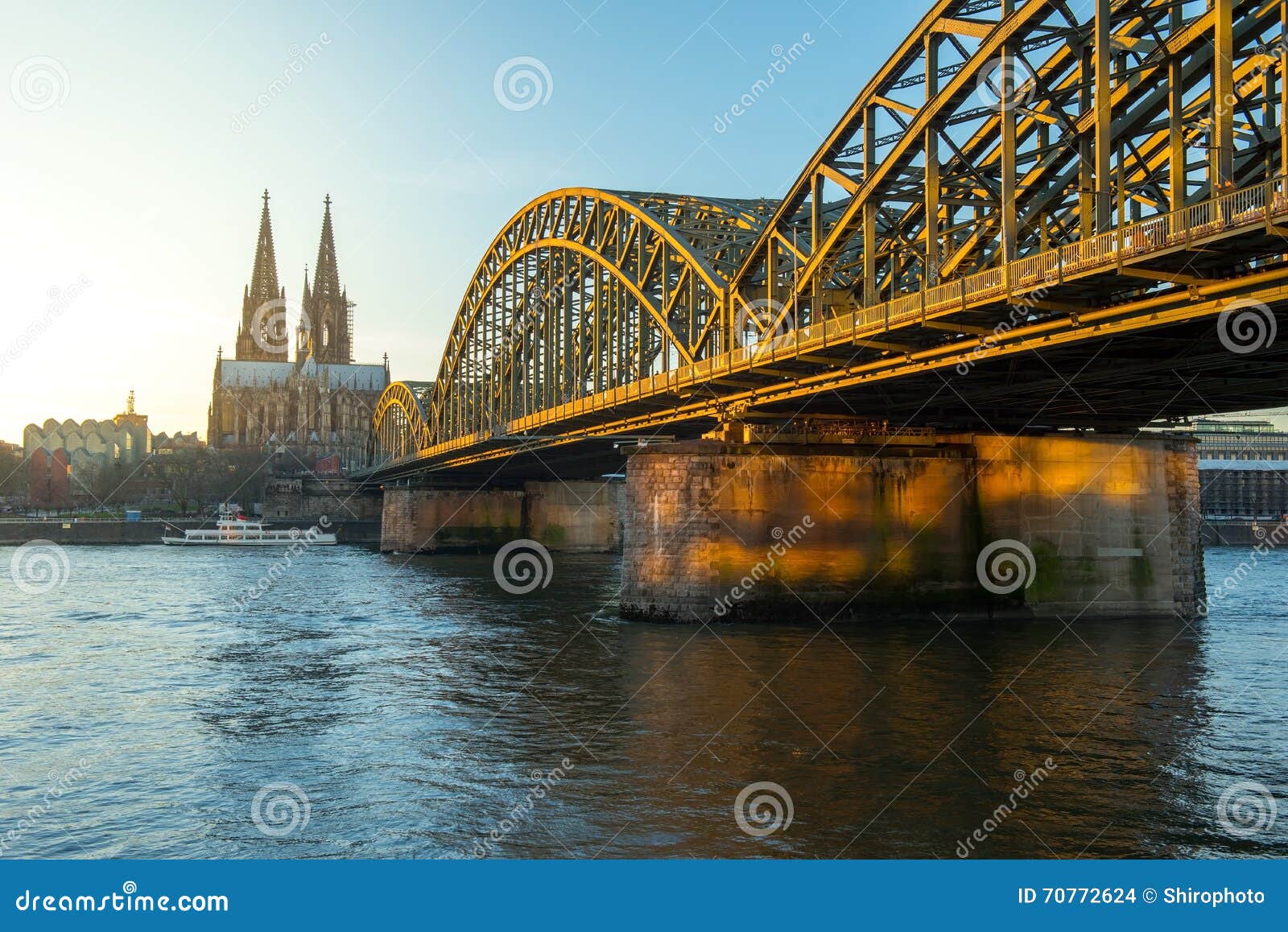 Bridge and the Dom of Cologne Stock Photo - Image of architectural ...