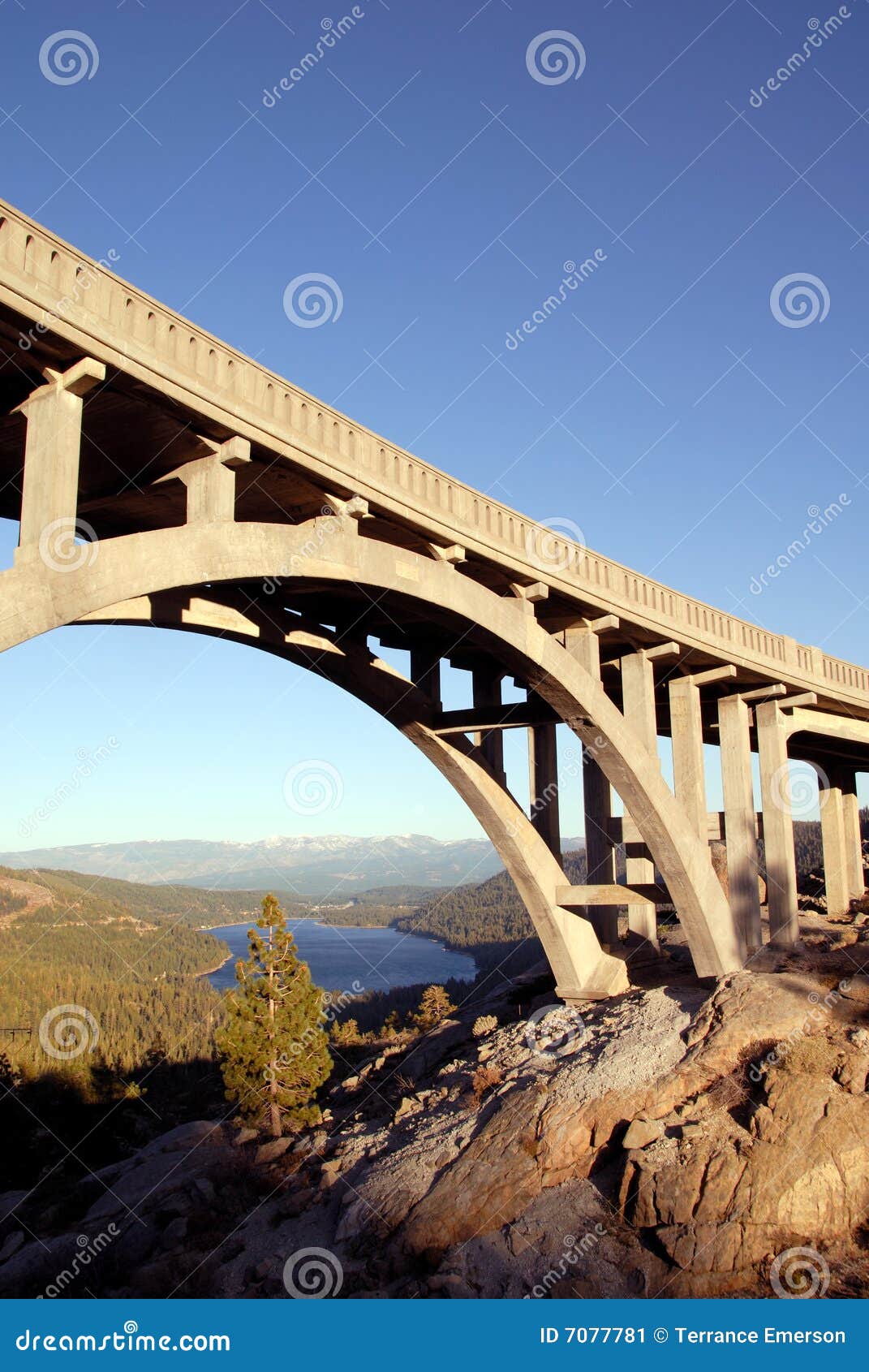 Bridge at Donner Summit stock image. Image of lake, united - 7077781