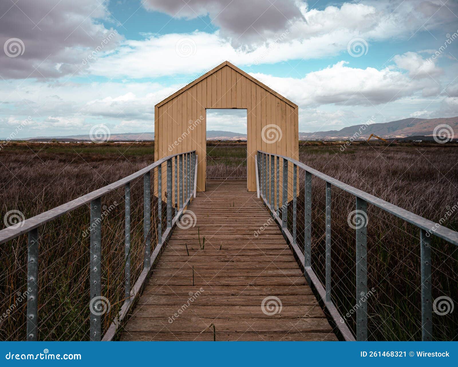 Bridge with a Door in the End Stock Image - Image of bridge, building ...