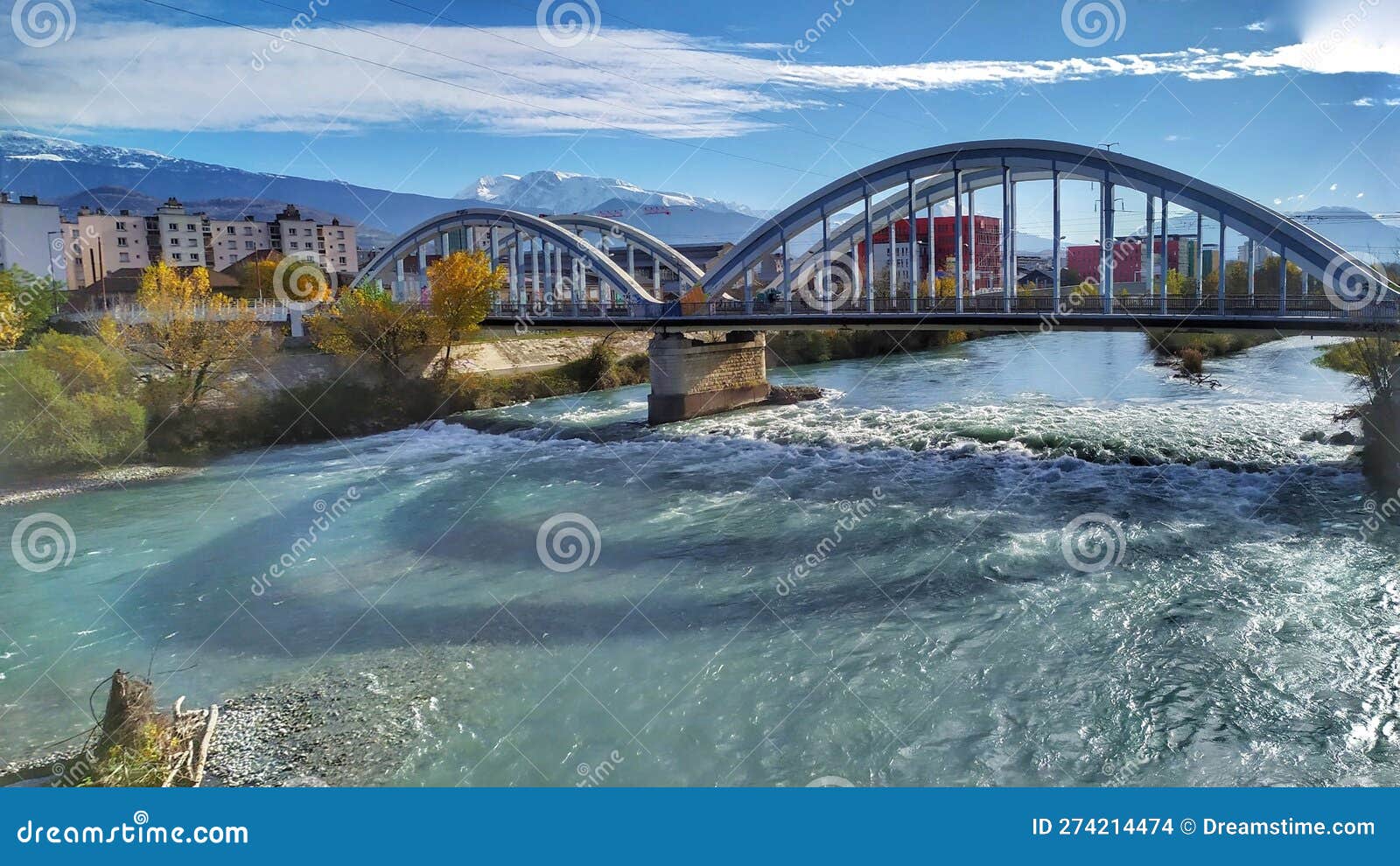 Bridge Drac Grenoble Tram Pont Stock Photo - Image of tram, pont: 274214474