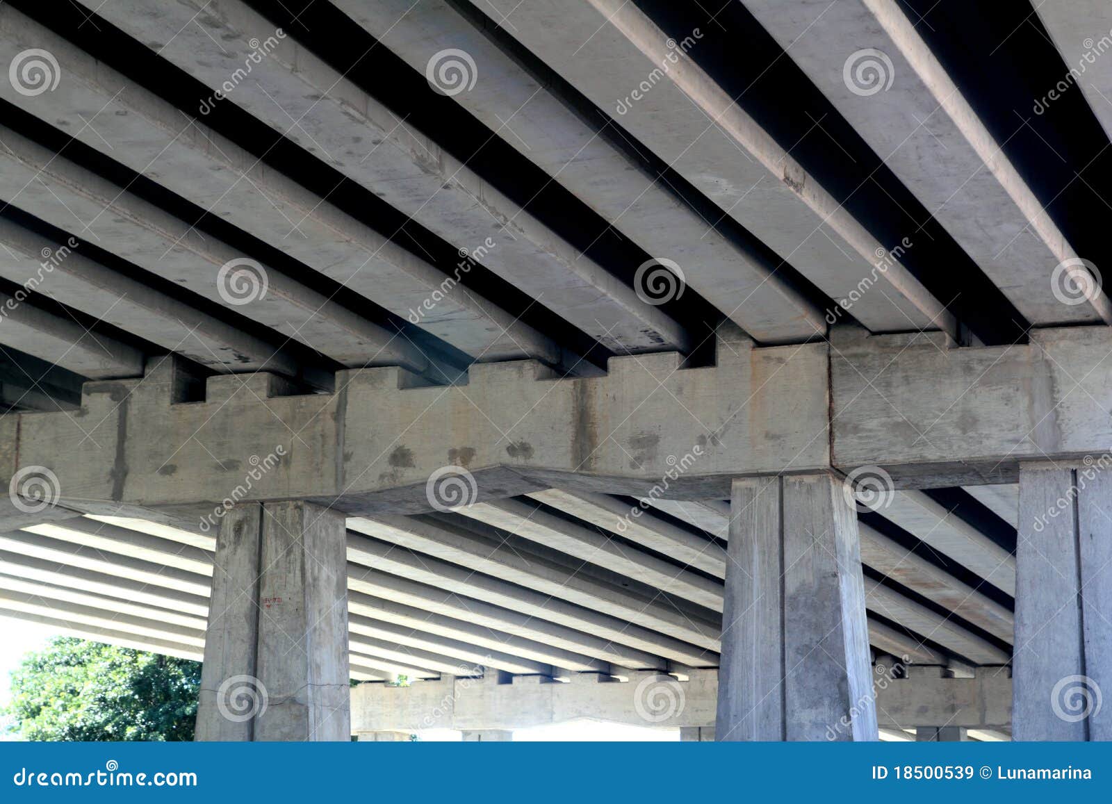Bridge Engineery Beams Concrete Columns Stock Image - Image of city ...