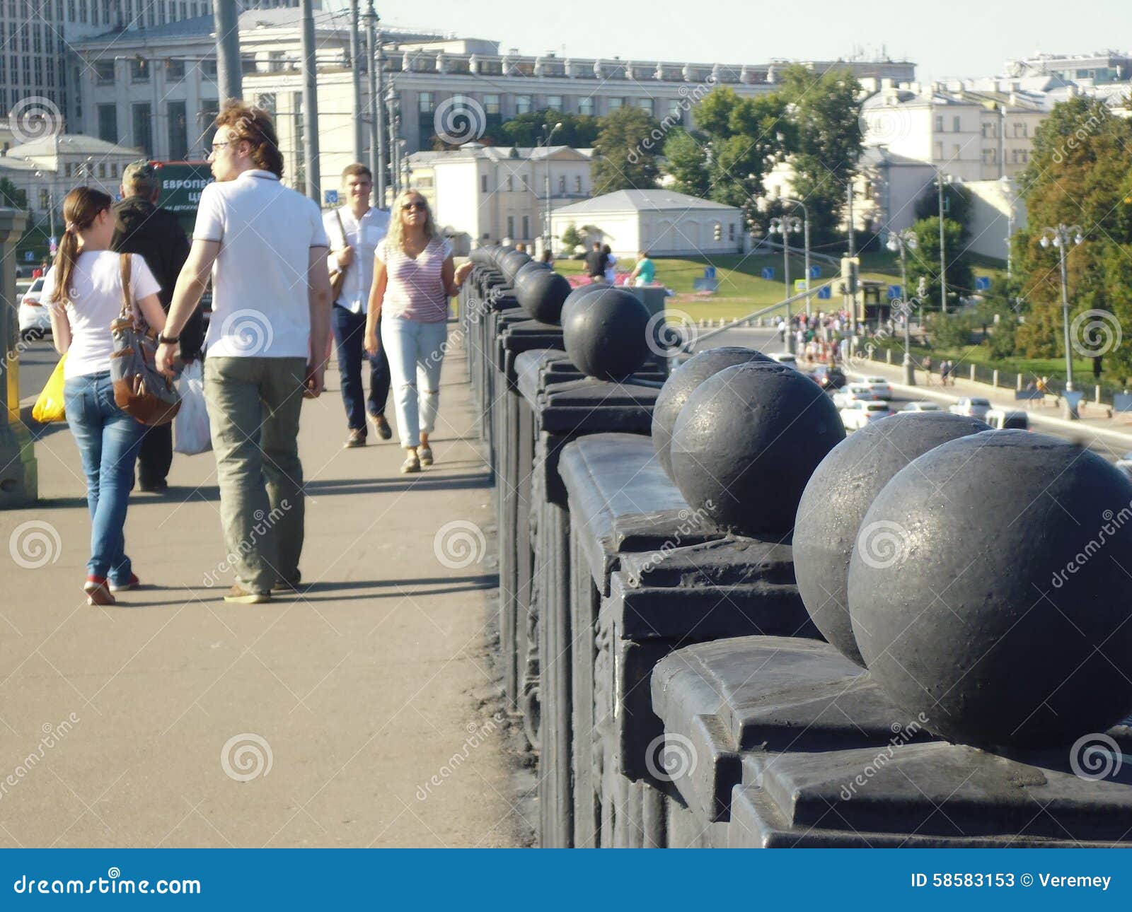 The Bridge with Far-reaching People Editorial Stock Photo - Image of ...