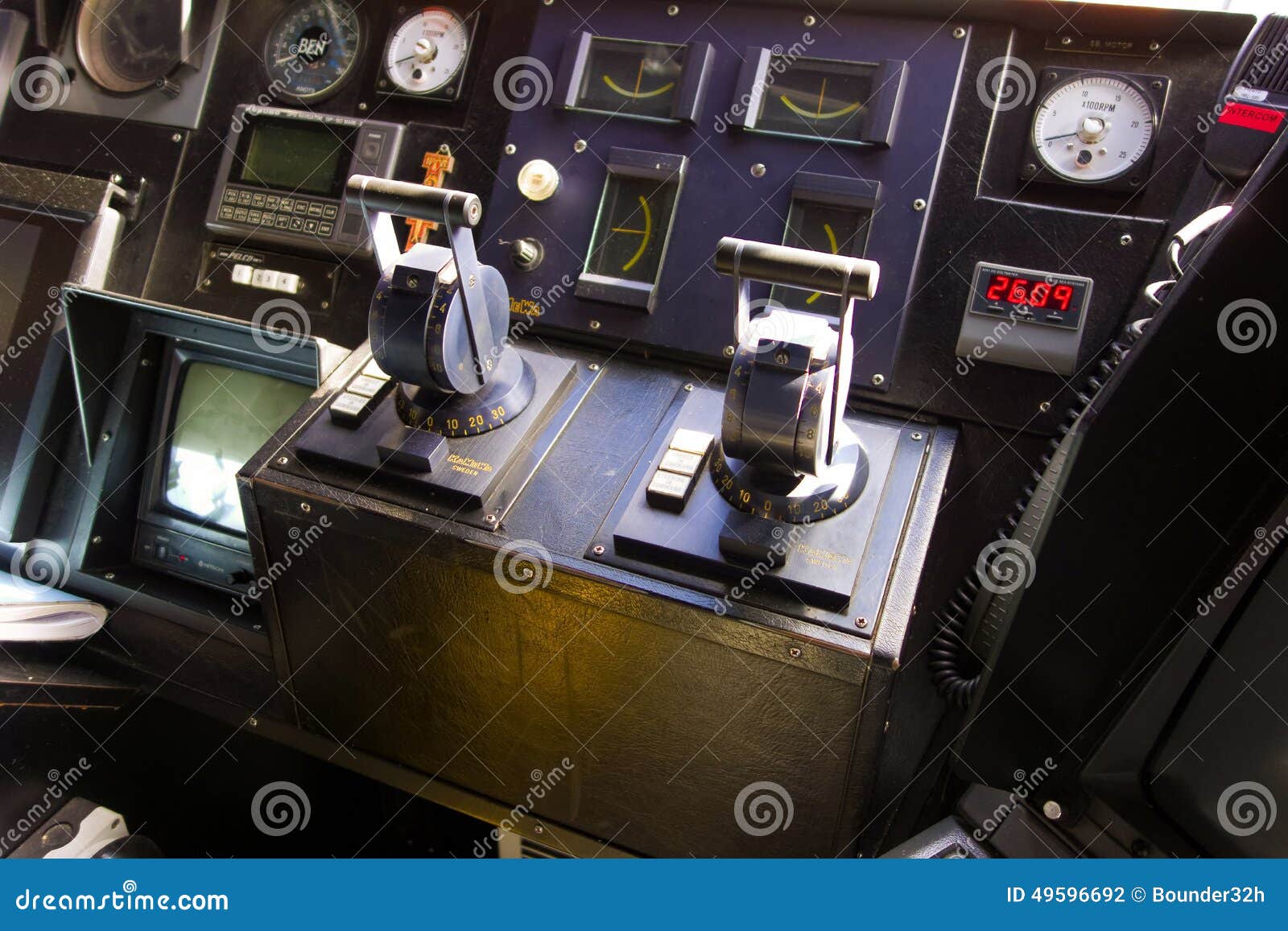The bridge on a fast ferry editorial photography. Image of monitor ...