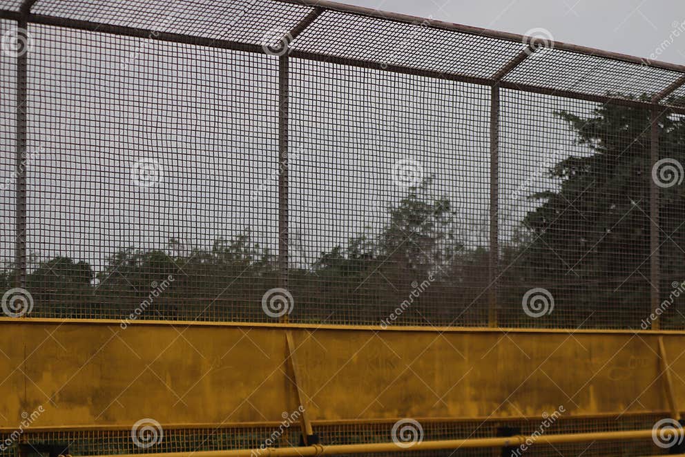 Bridge Fence in Coal Mining Area Stock Photo - Image of wall, facade ...