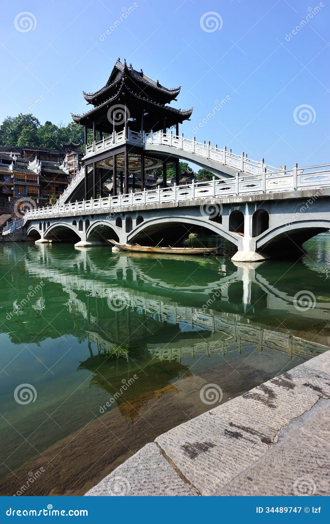 Bridge at Fenghuang Ancient Town Stock Image - Image of landscape ...