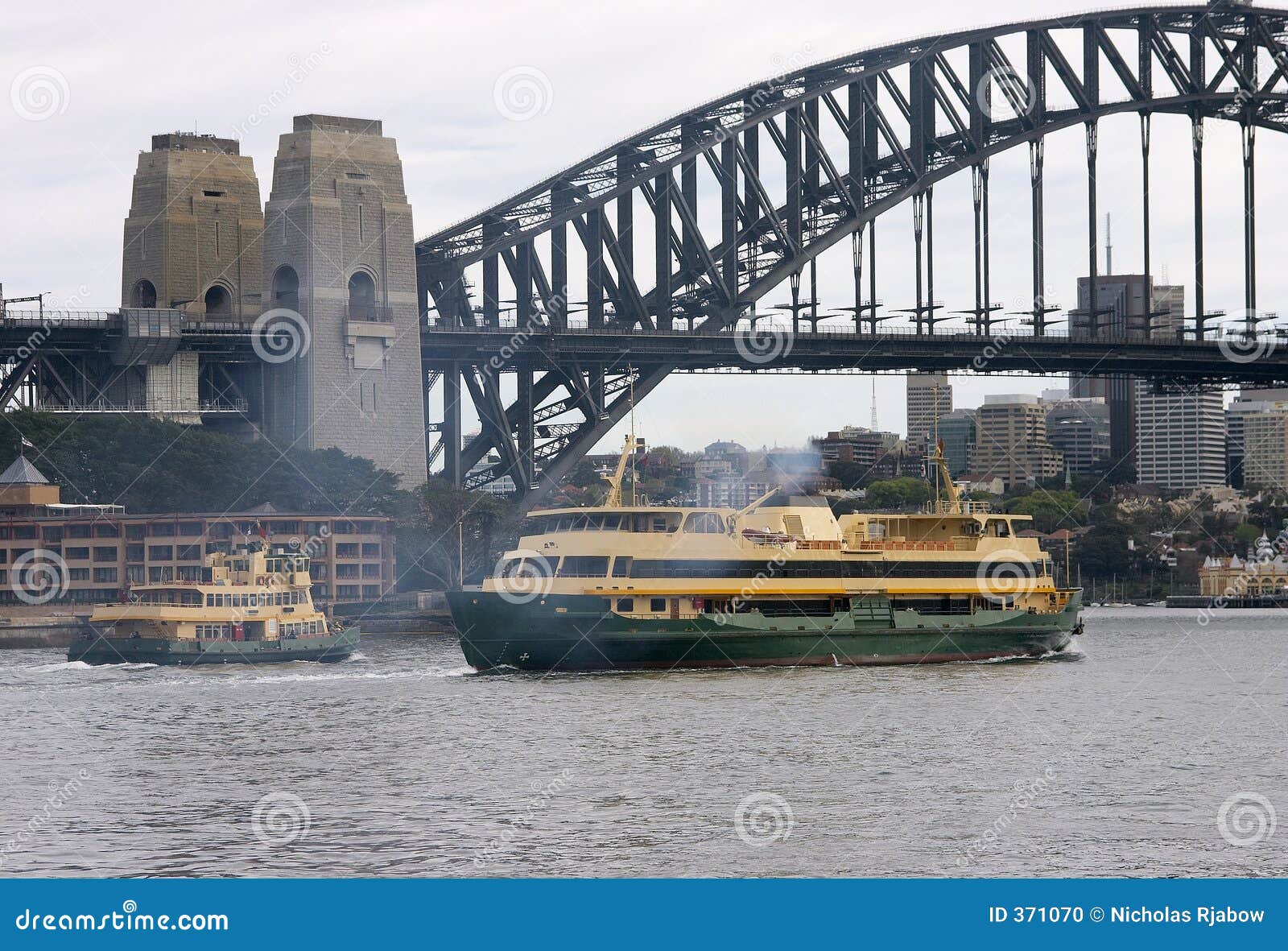 Bridge and Ferries stock photo. Image of ferry, water, ocean - 371070