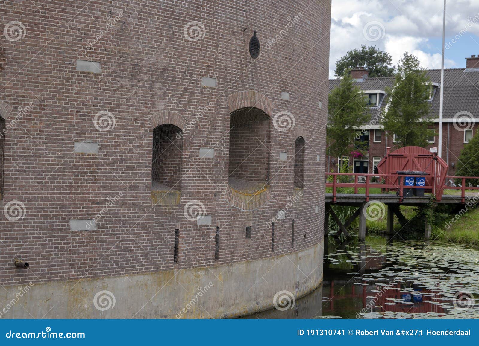 Bridge at the Fort Ossenmarkt at Weesp the Netherlands 20-7-2020 ...