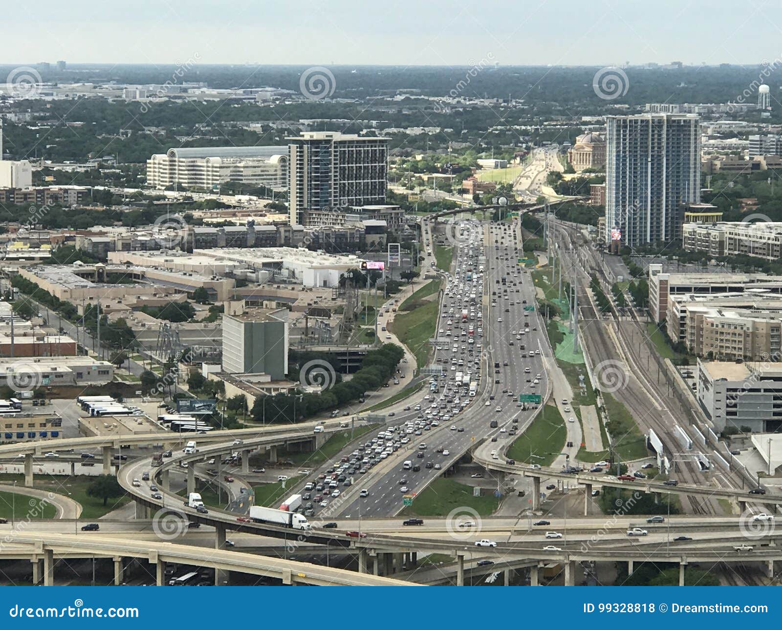 Texas Freeway stock photo. Image of texas, highway, intersection - 99328818