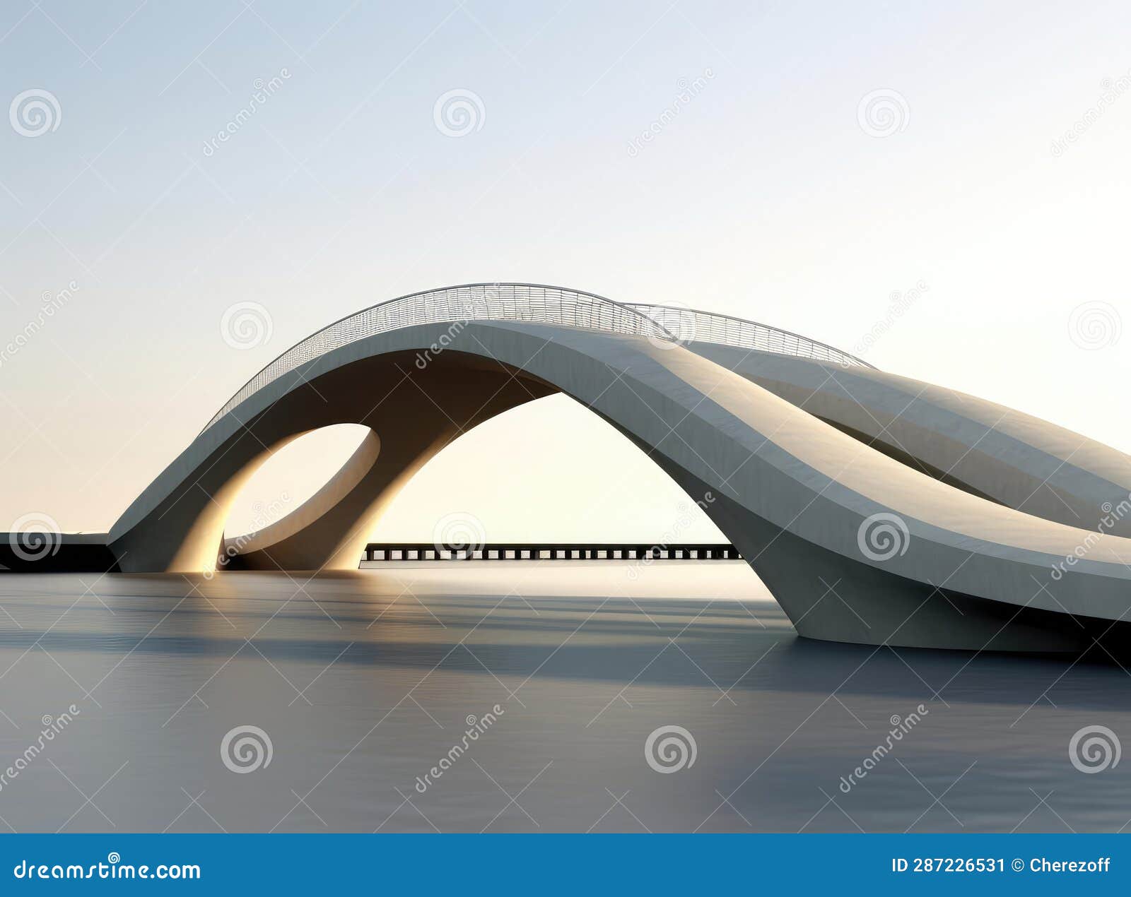 Bridge of the future stock illustration. Illustration of construction ...