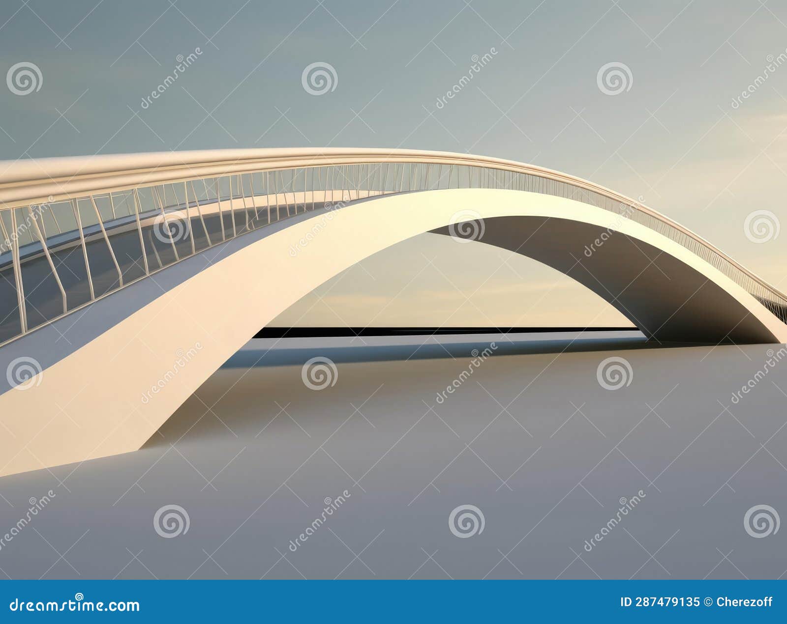 Bridge of the future stock illustration. Illustration of city - 287479135