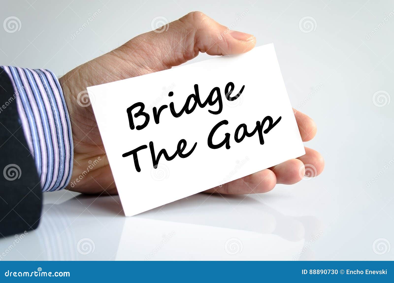 Bridge the Gap Text Concept Stock Photo - Image of challenge, cube ...