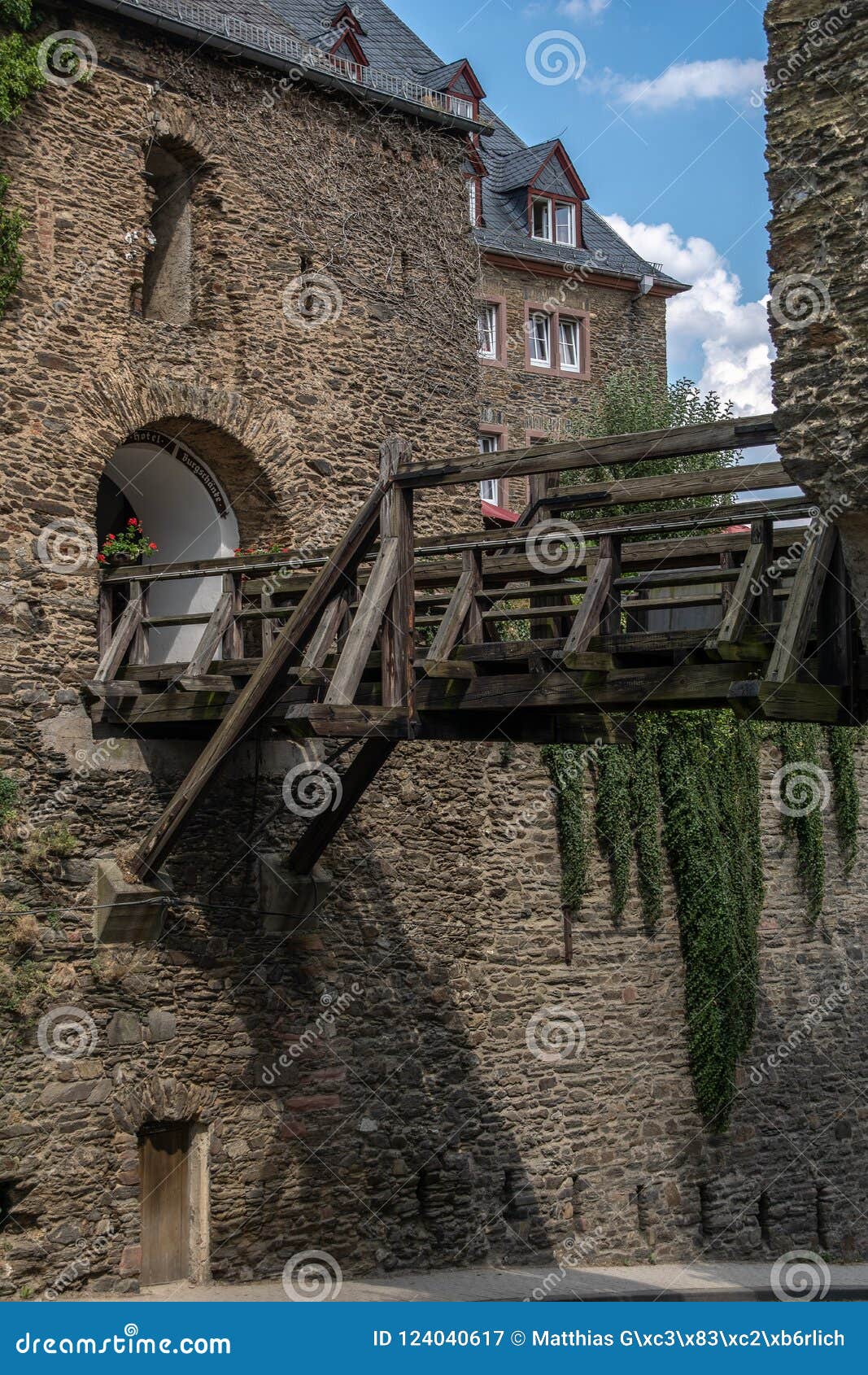 Bridge of the German Castle Called Rheinfels Stock Image - Image of ...