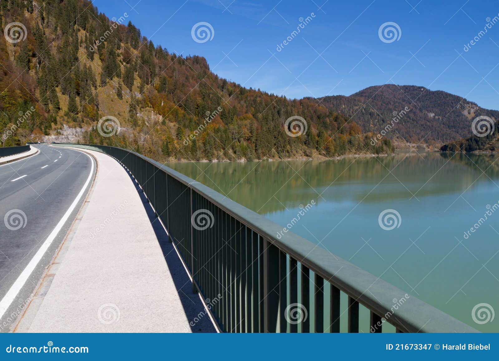 Bridge in the German Mountains Stock Image - Image of waterworks, deep ...