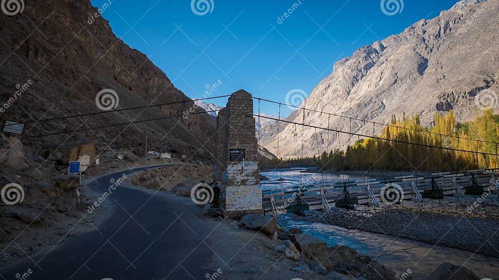 The bridge gilgit river editorial stock image. Image of gilgit - 104183284