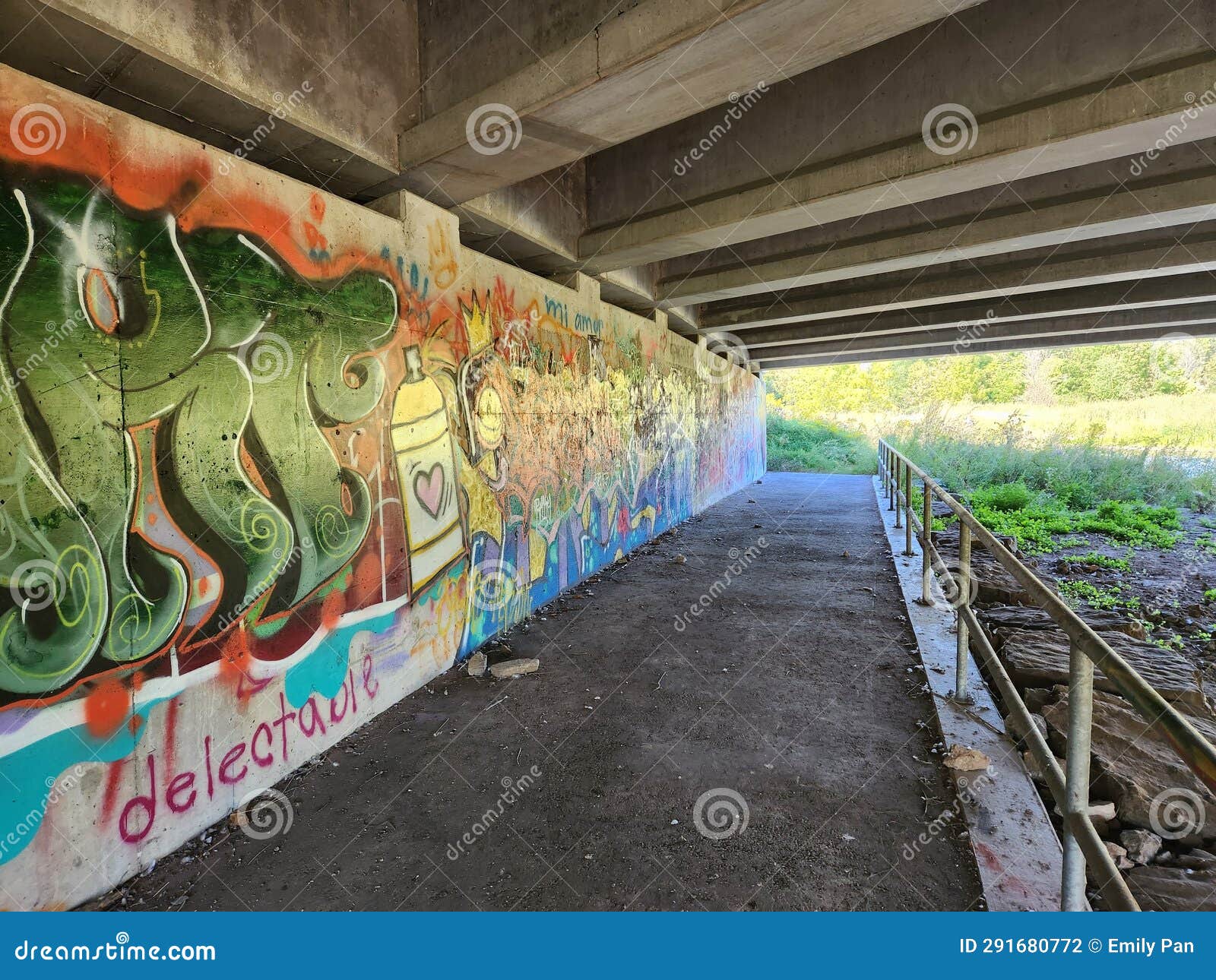 Bridge Graffiti Wall Art editorial photography. Image of mural - 291680772