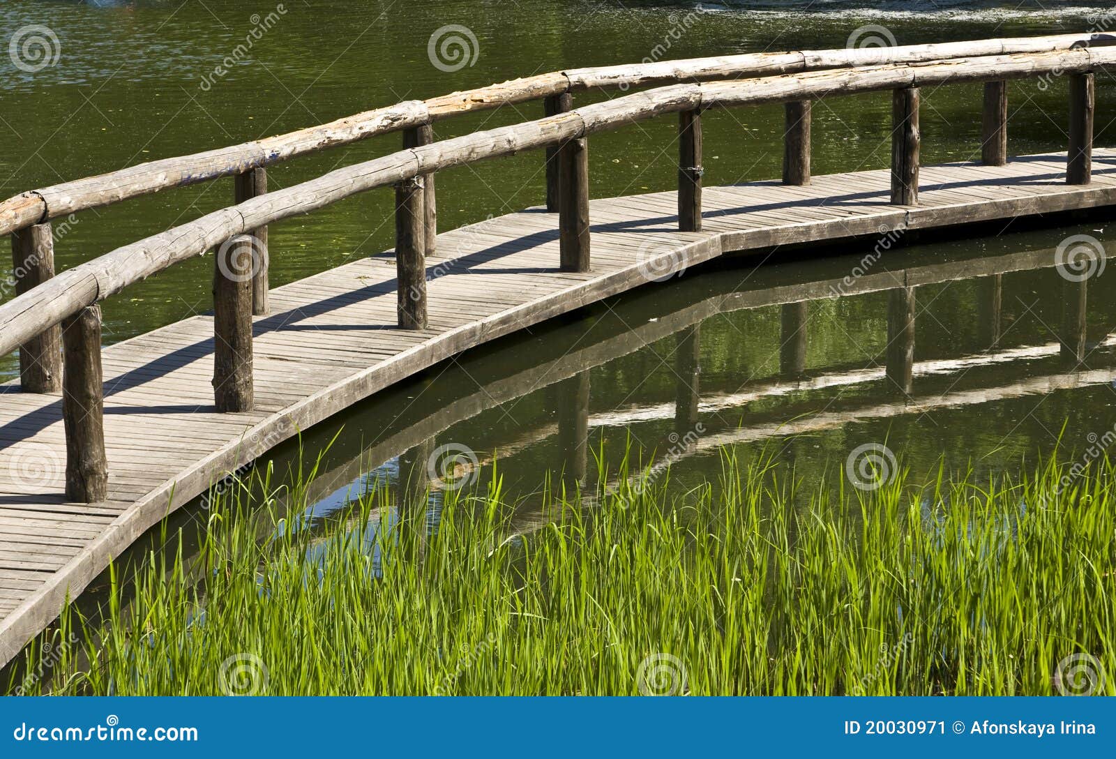 Bridge and grass stock image. Image of reflection, bridge - 20030971