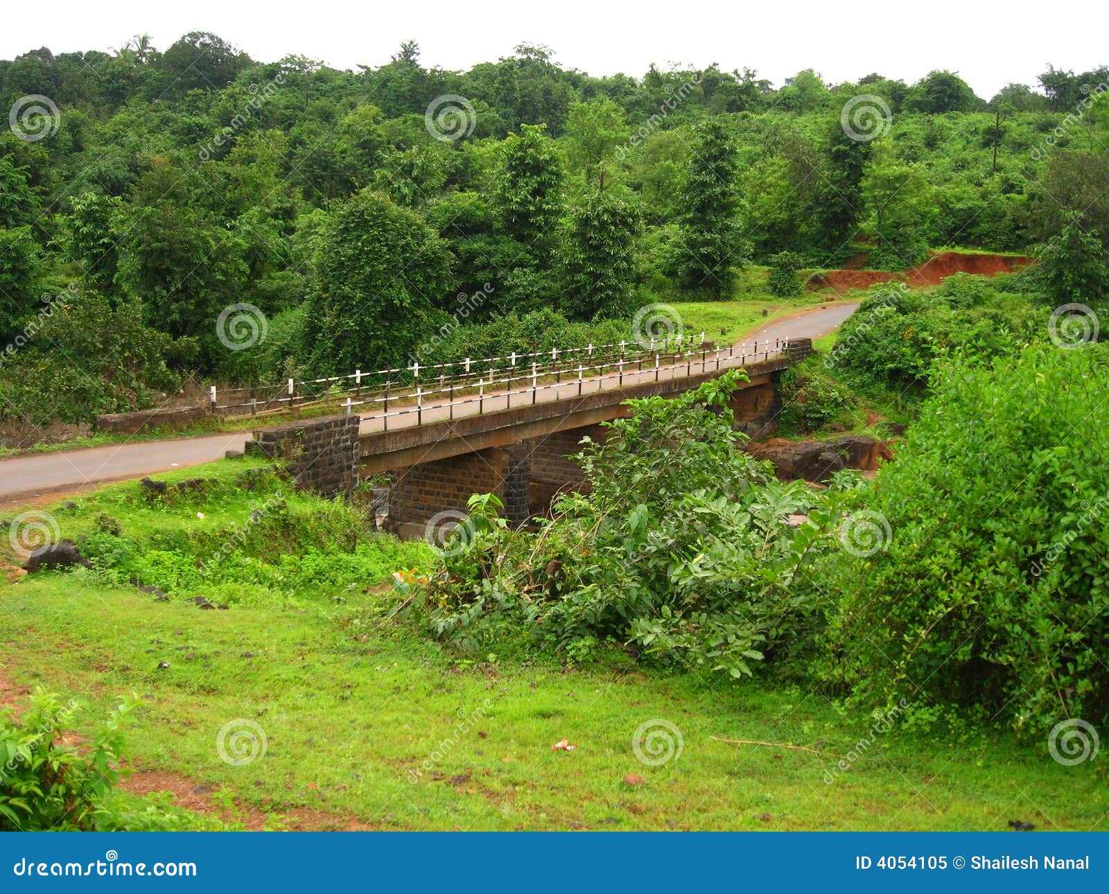Bridge in Green Countryside Stock Image - Image of nature ...