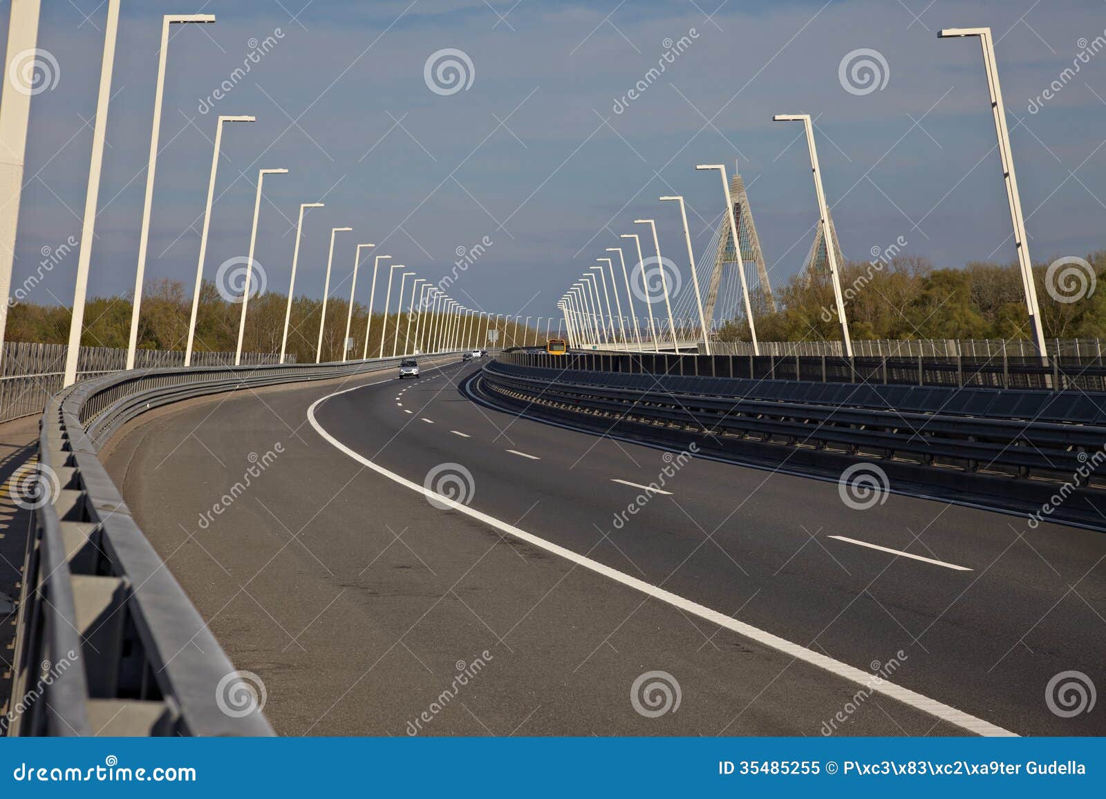 Bridge stock image. Image of megyeri, blue, structure - 35485255