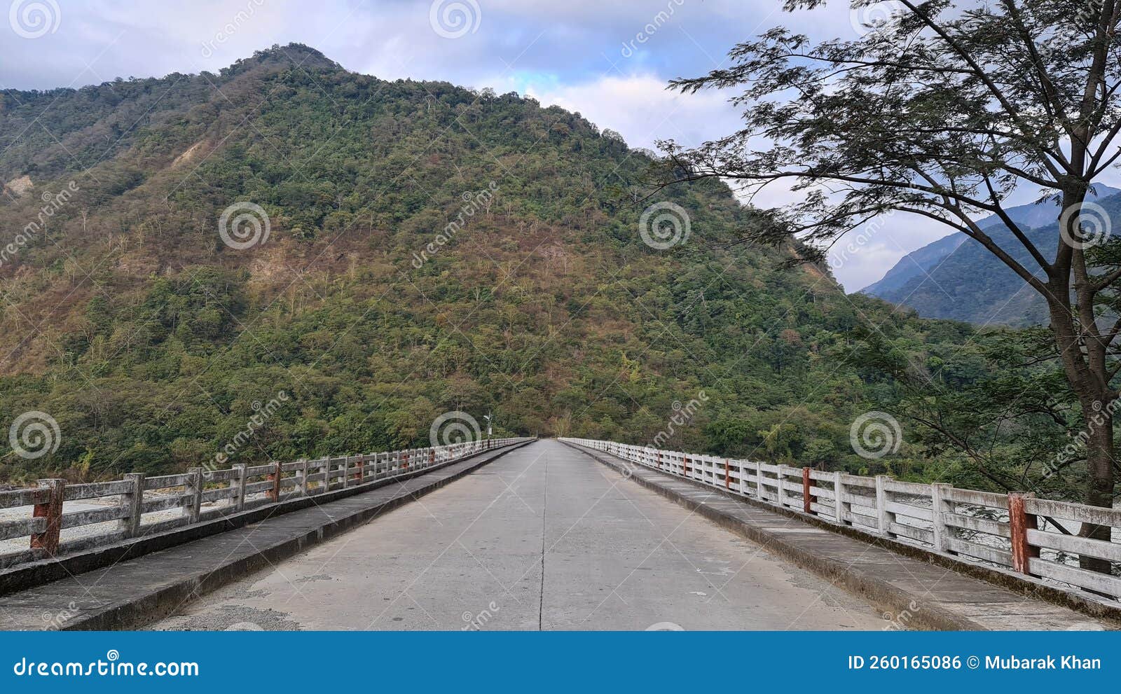 Bridge and Hills in Parashuram Kund in Lohit River Stock Photo - Image ...