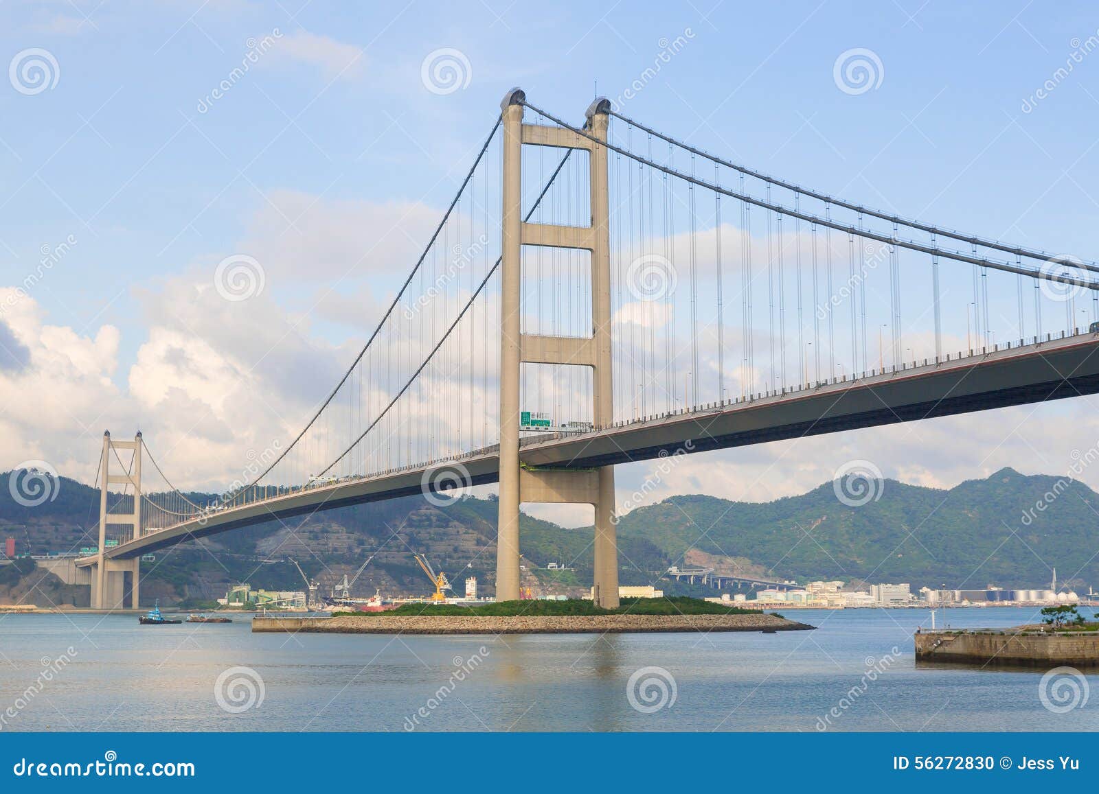 Bridge in Hong Kong stock photo. Image of landscape, hongkong - 56272830