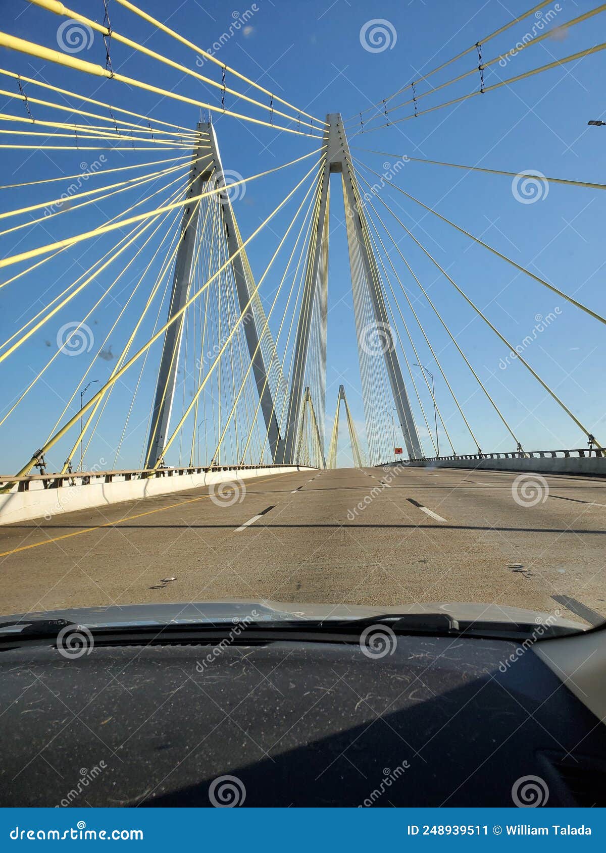 Bridge in Houston tx stock image. Image of boat, iron - 248939511