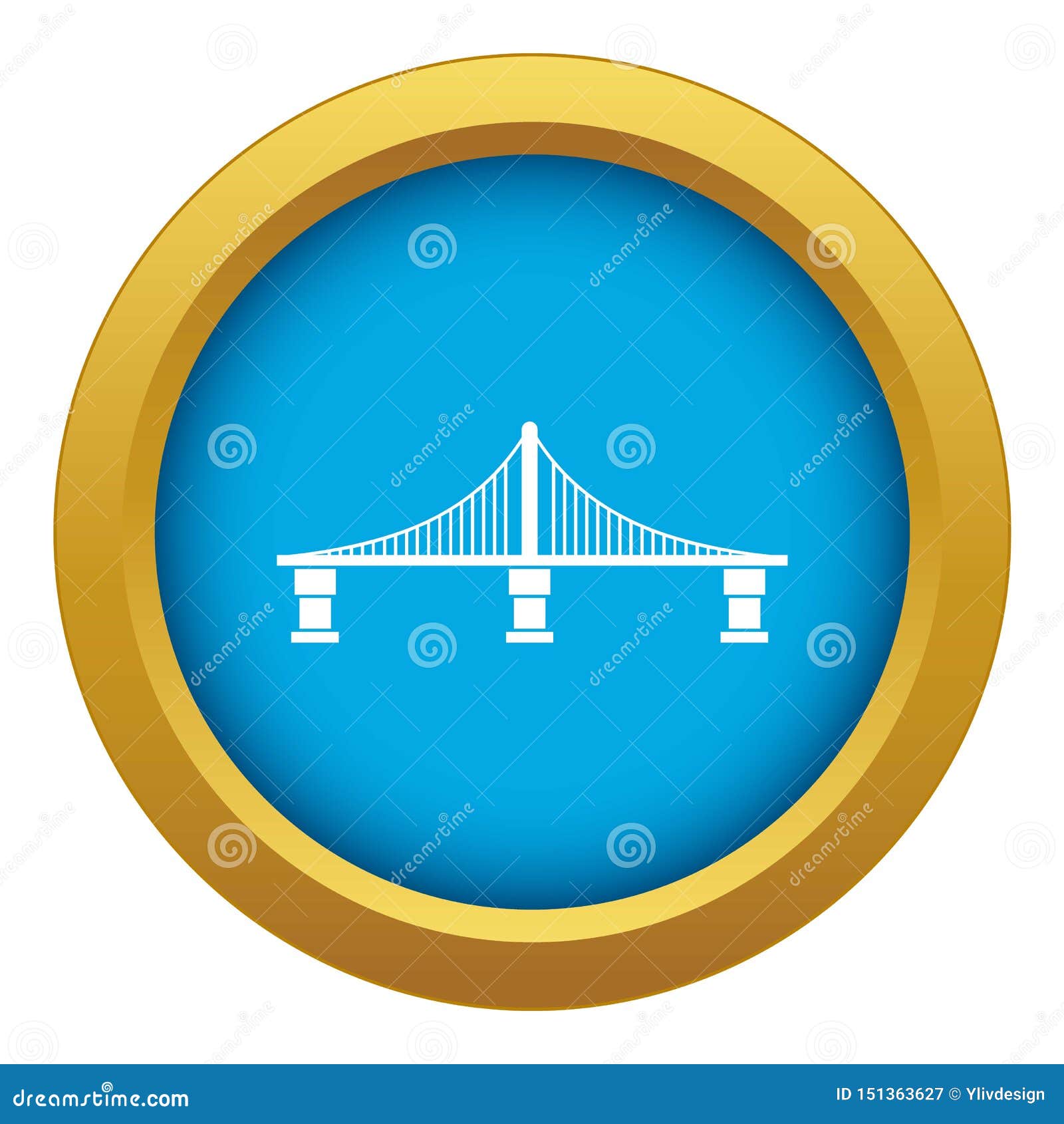 Bridge Icon Blue Vector Isolated Stock Vector - Illustration of blog ...
