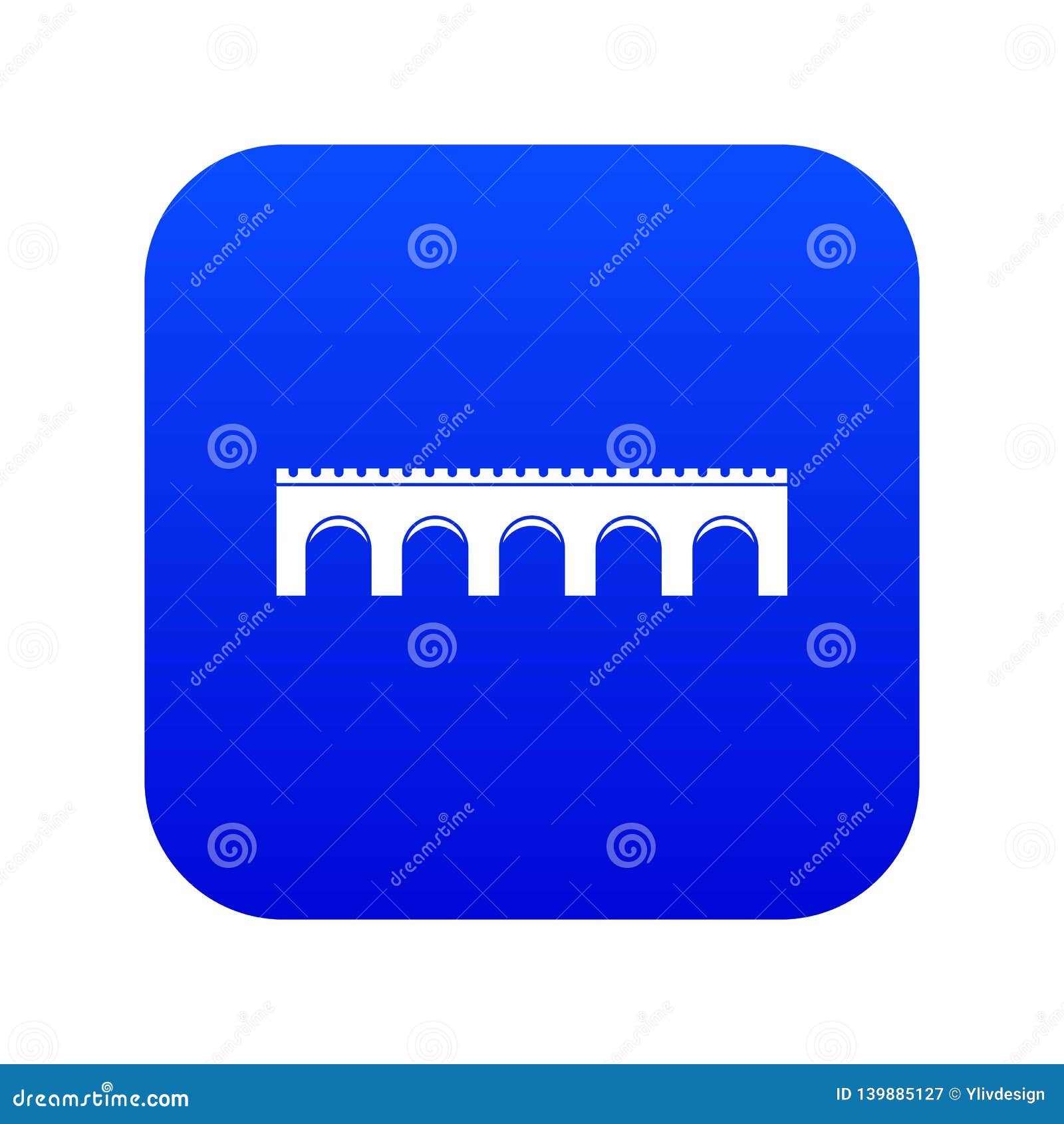 Bridge icon digital blue stock vector. Illustration of icon - 139885127
