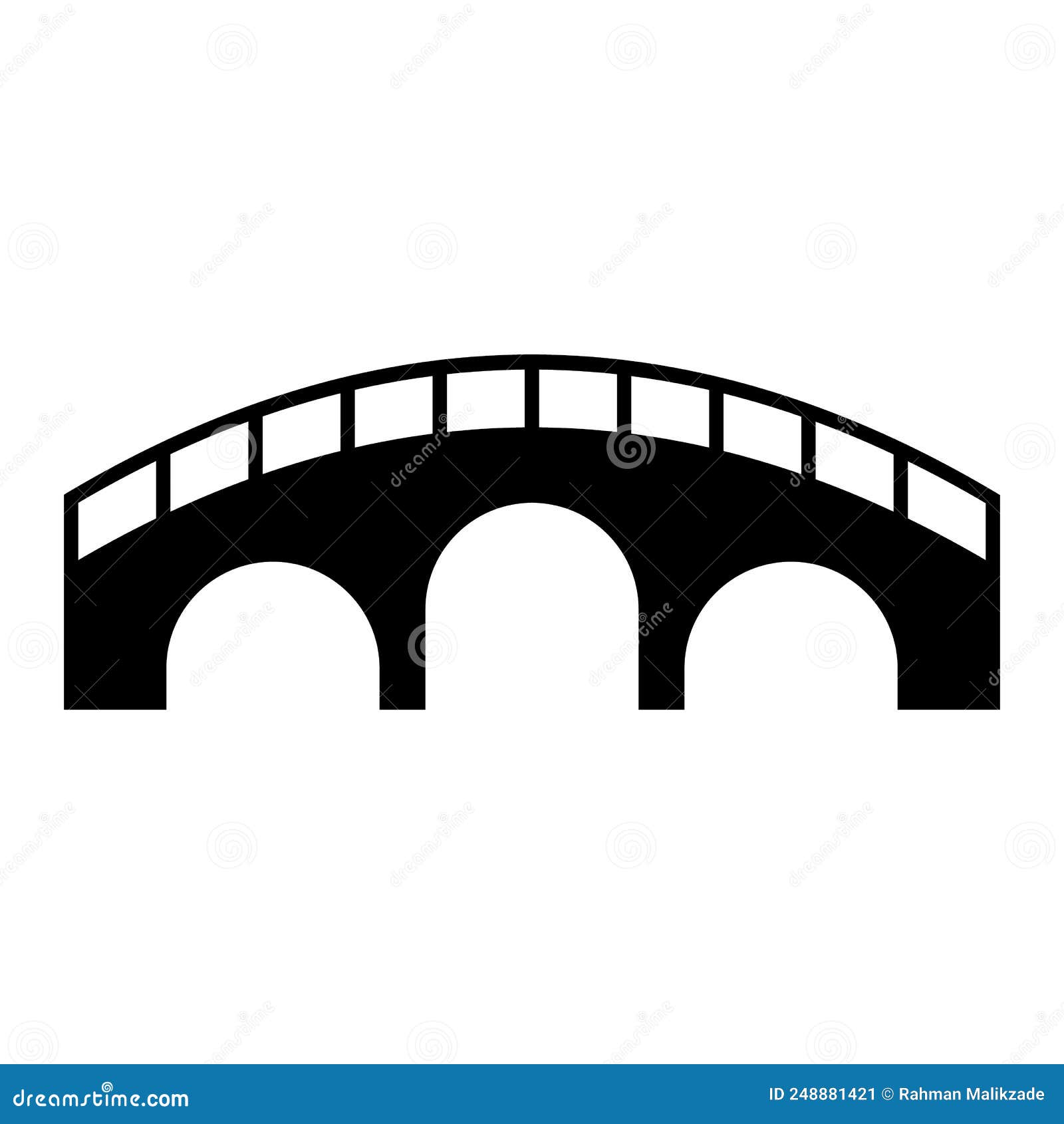 Bridge Icon. Ground Transportation Symbol Stock Vector - Illustration ...