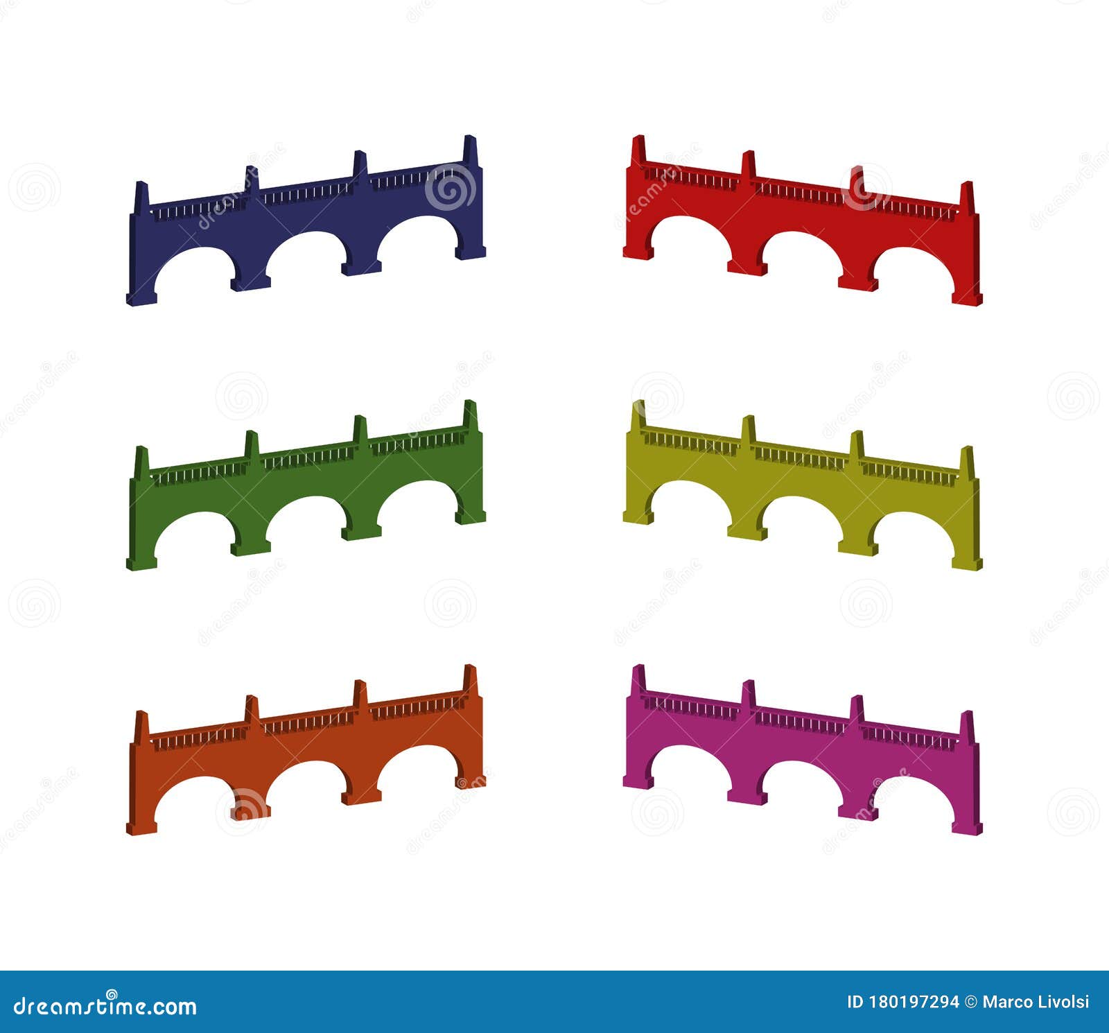 Bridge Icon Illustrated in Vector on White Background Stock ...