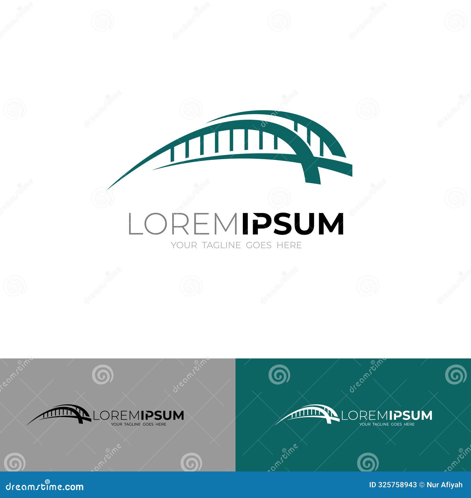 Bridge Icon with Sturdy Construction, Symbol Logos Stock Vector ...