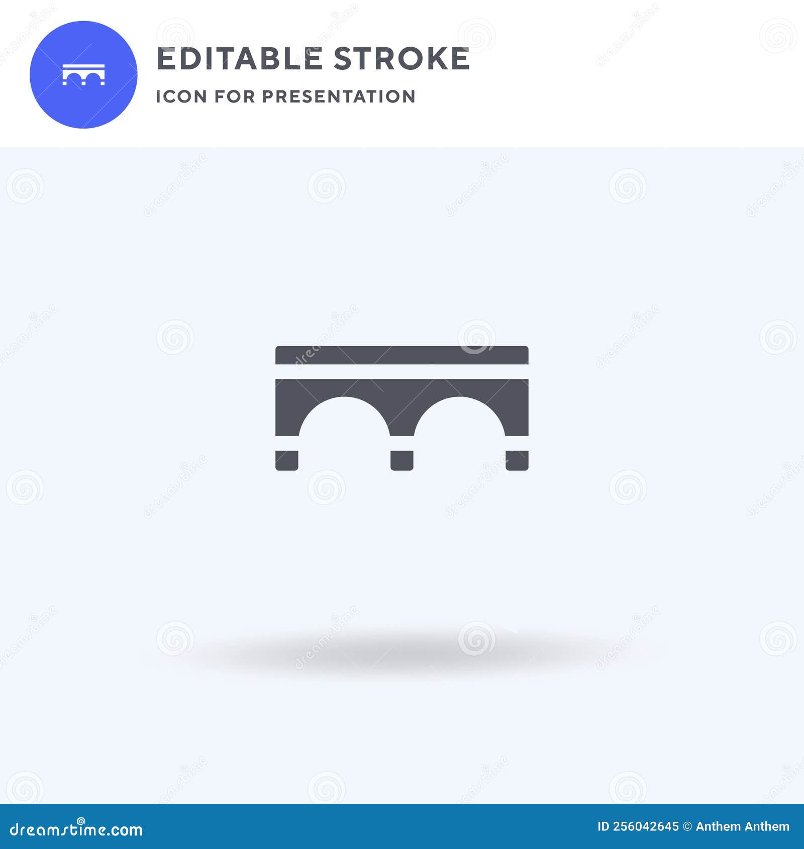 Bridge Icon Vector, Filled Flat Sign, Solid Pictogram Isolated on White ...