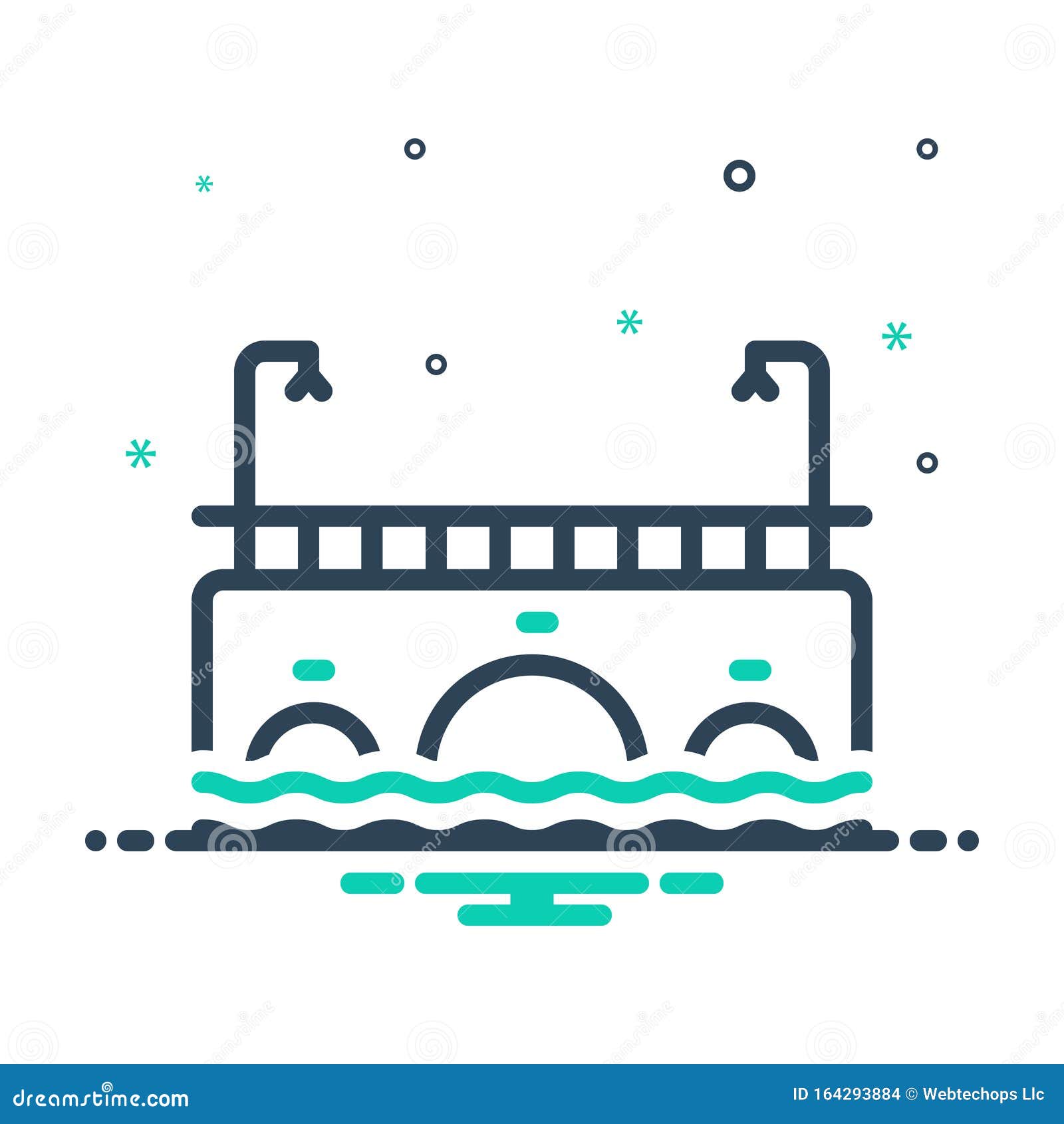 Mix Icon for Bridge, Viaduct and Overpass Stock Vector - Illustration ...