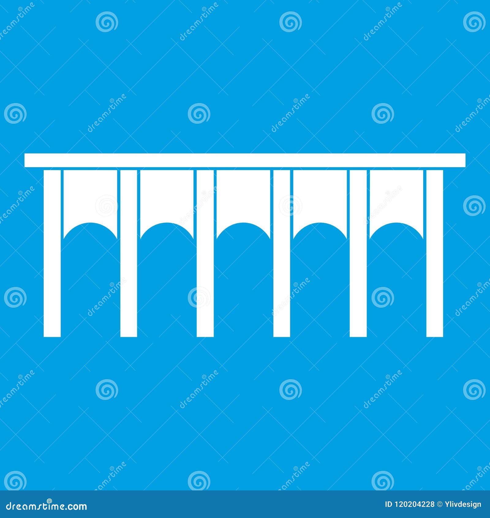 Bridge icon white stock vector. Illustration of design - 120204228