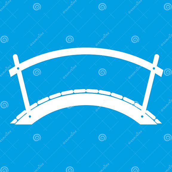 Bridge icon white stock vector. Illustration of pillar - 120213046