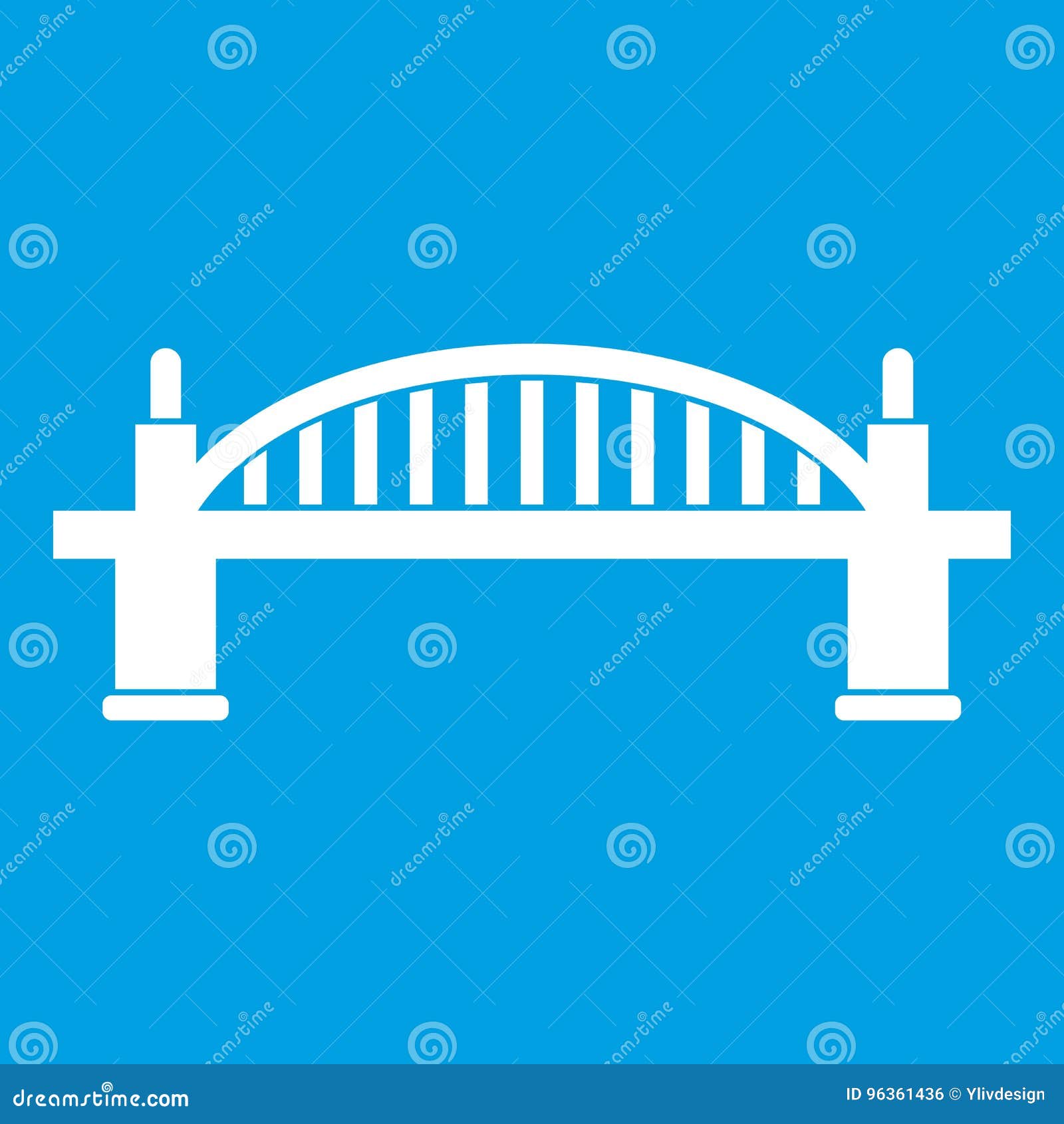 Bridge icon white stock vector. Illustration of urban - 96361436