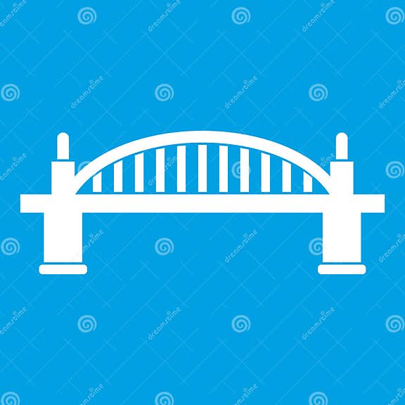 Bridge icon white stock vector. Illustration of urban - 96361436