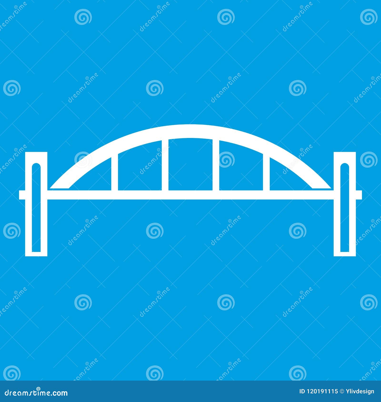 Bridge icon white stock vector. Illustration of modern - 120191115