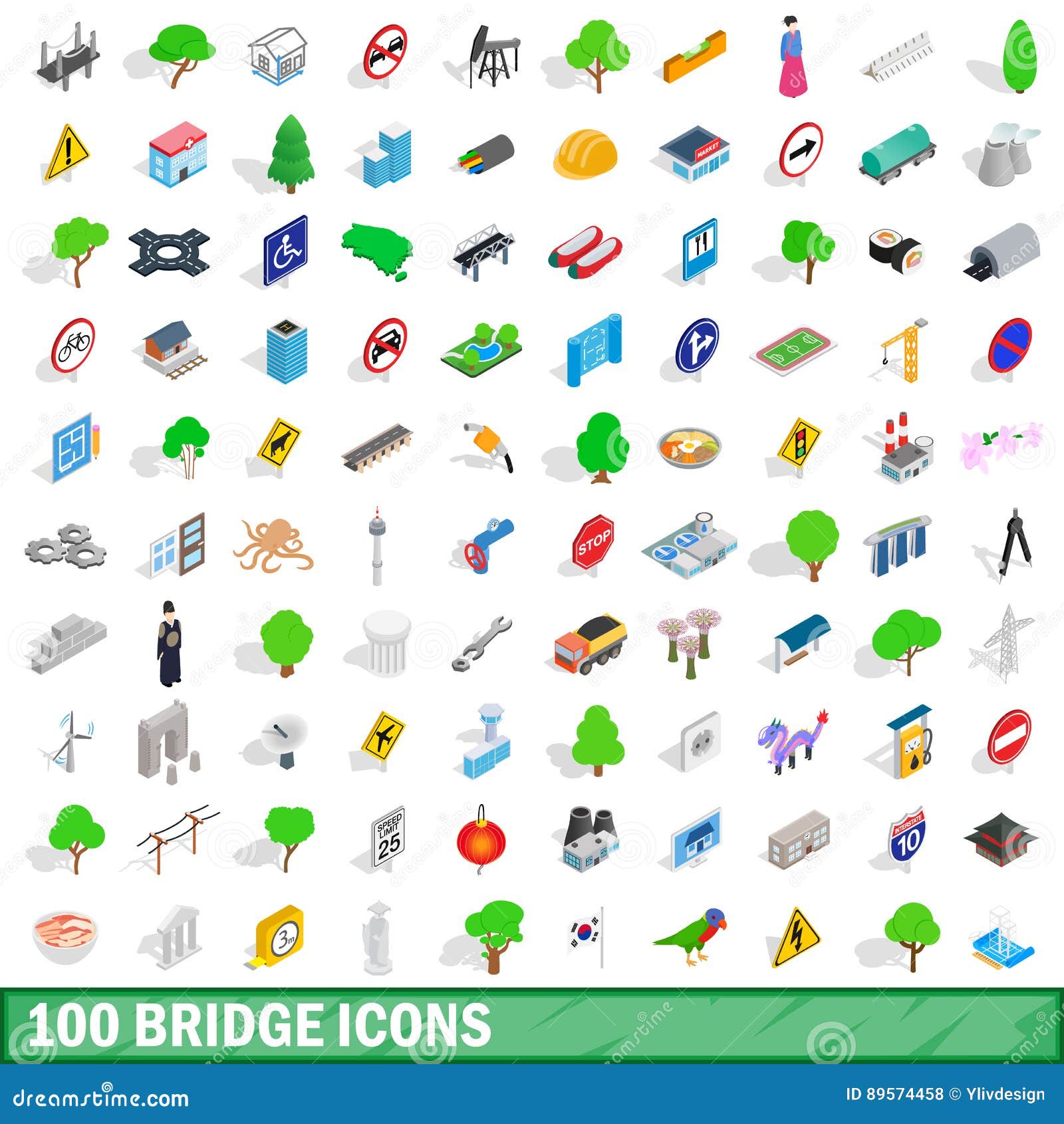 Bridge Icons Set Vector Illustration | CartoonDealer.com #41199534