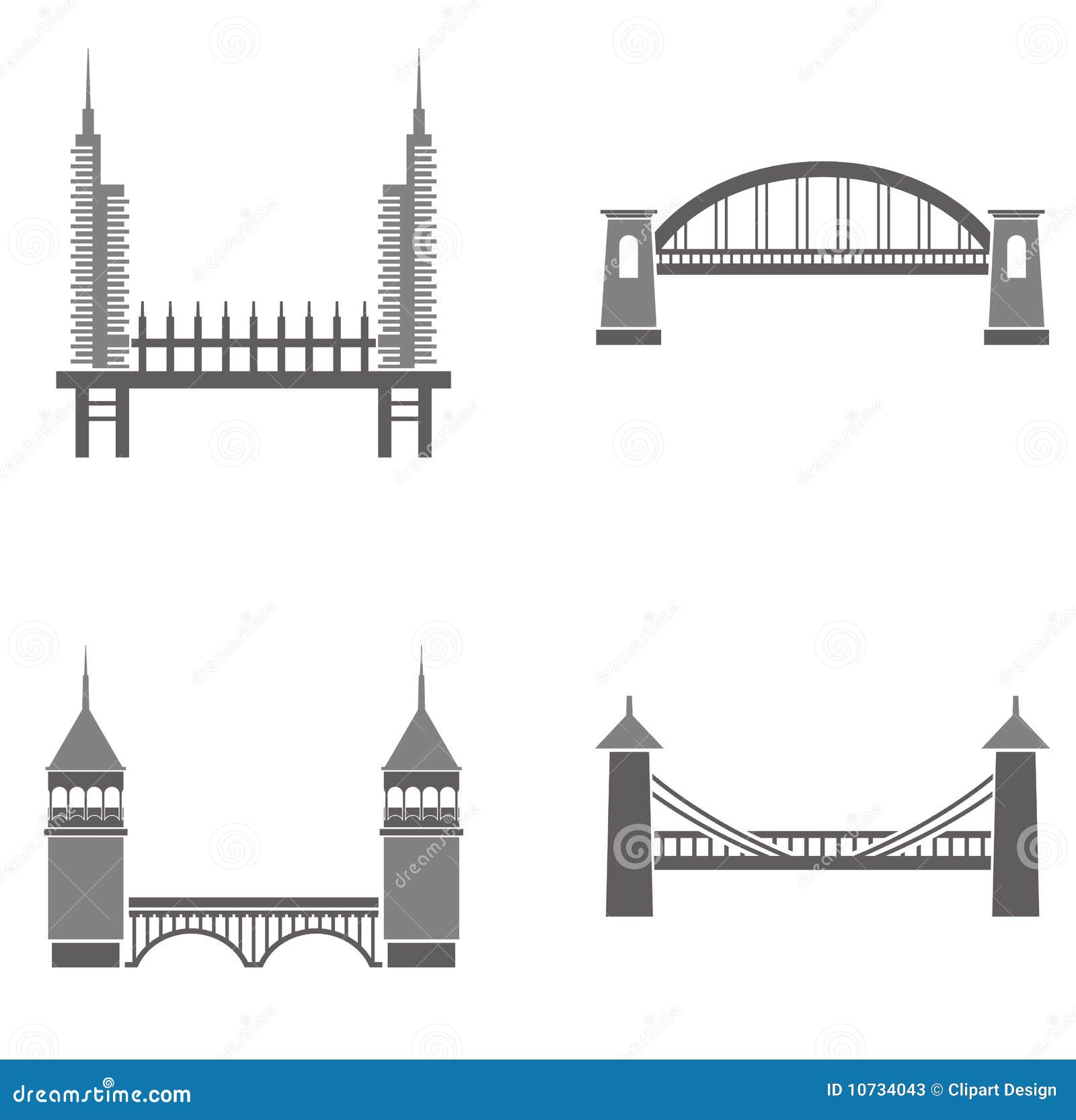 Bridge illustrations stock illustration. Illustration of element - 10734043