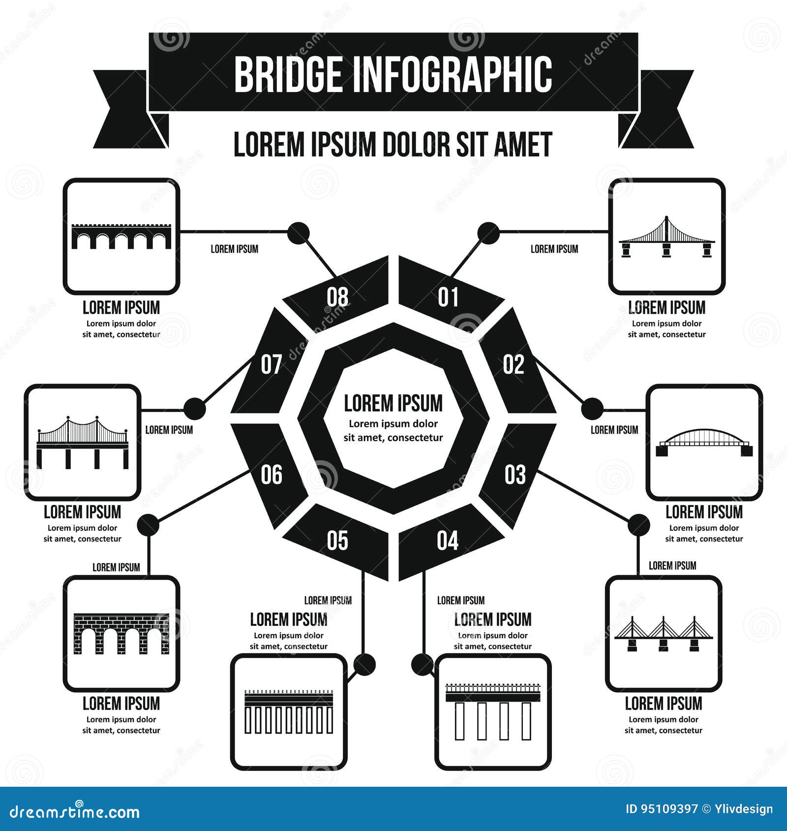 Bridge Infographic Concept, Simple Style Stock Vector - Illustration of ...