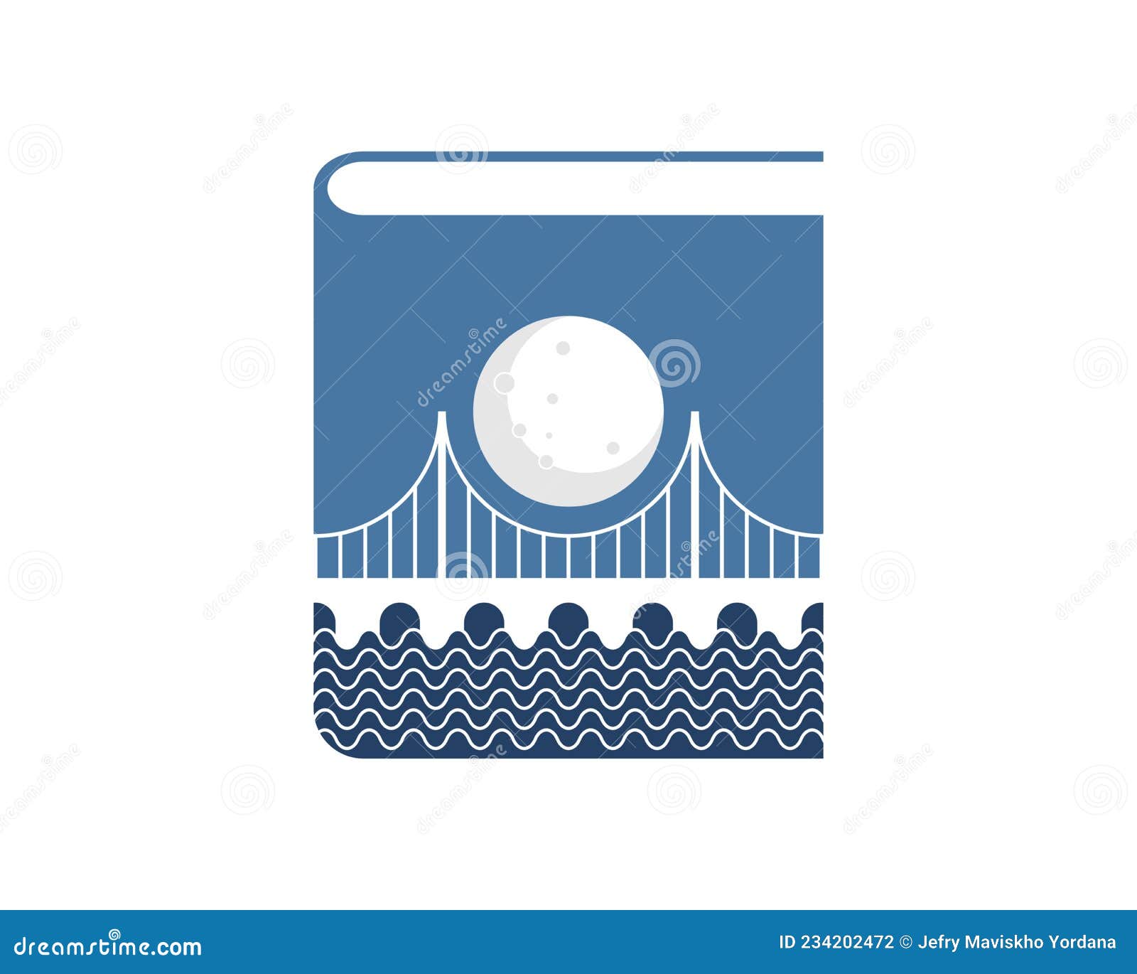 Bridge Inside the Book Education Logo Stock Vector - Illustration of ...