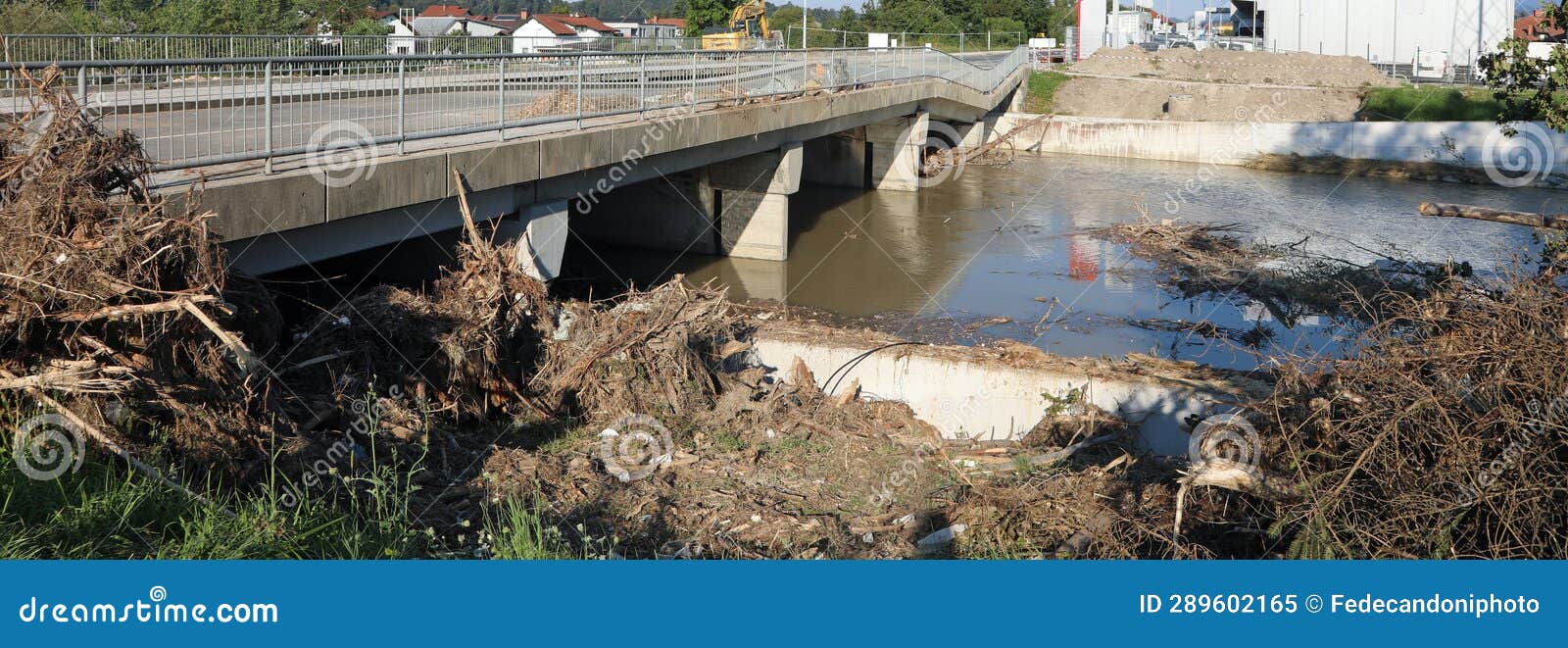 Bridge Interrupted with One Pillar Destroyed after the Terrible Flood ...
