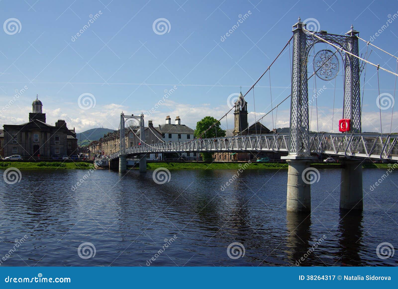 Bridge in Inverness, Scotland Stock Image - Image of church, house ...