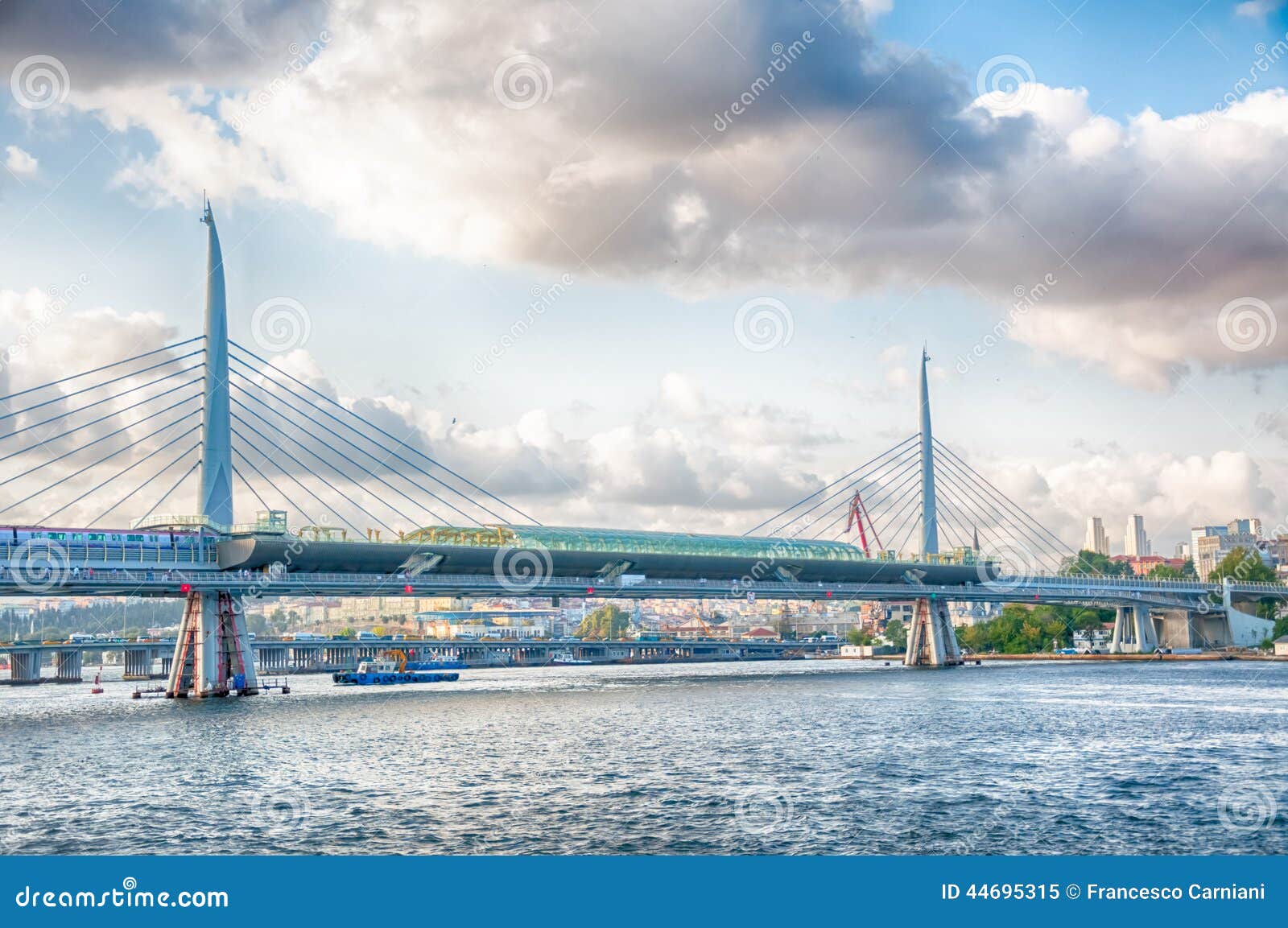 Bridge of Istanbul stock image. Image of building, train - 44695315