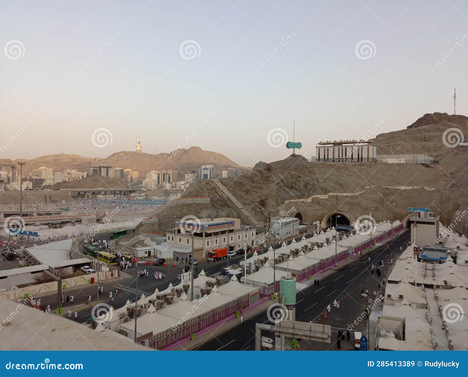 The Bridge of Jamarot To Mina, Mecca Stock Image - Image of town ...