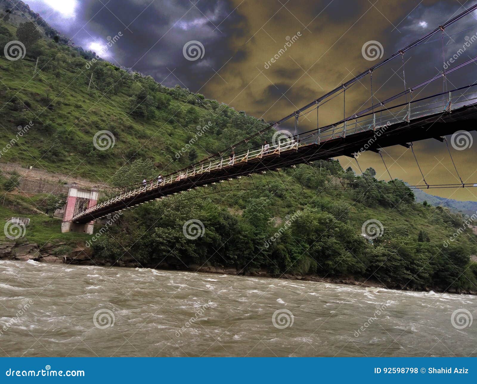 Bridge stock photo. Image of water, beautiful, flowing - 92598798