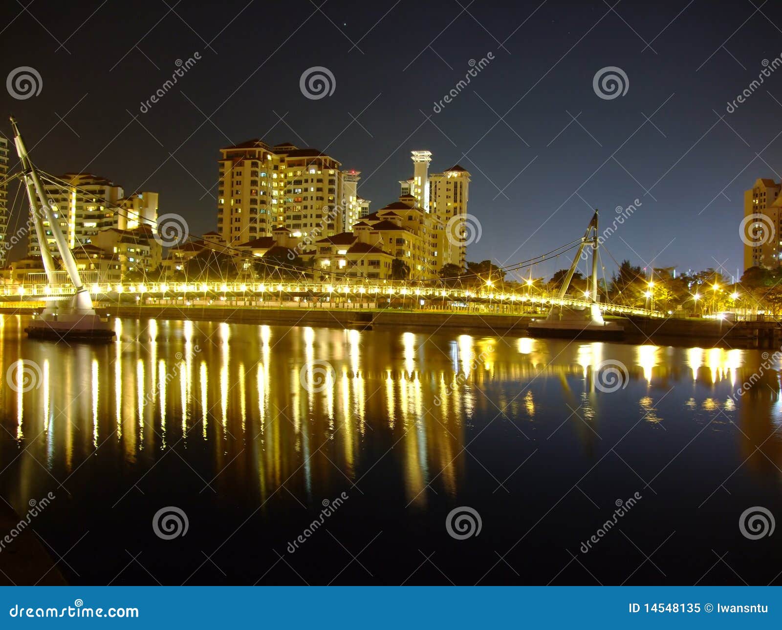 A bridge at kallang basin stock image. Image of reflections - 14548135