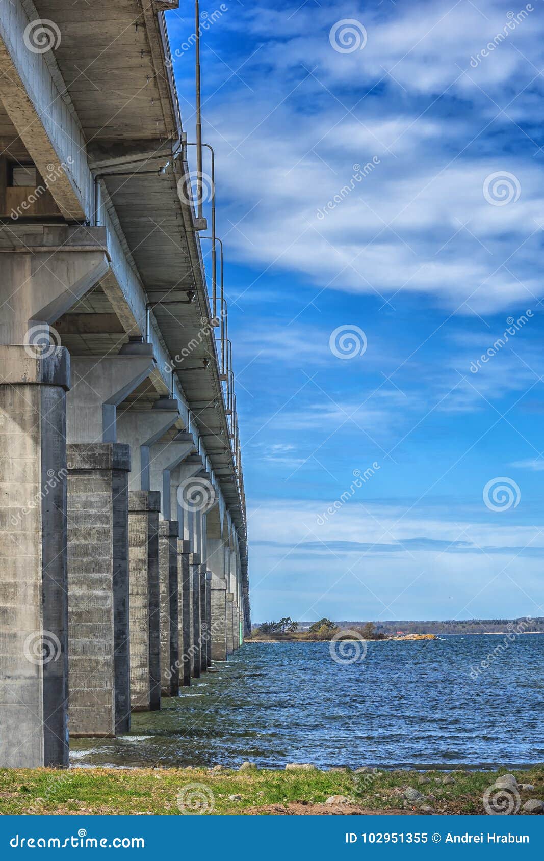 Bridge between Kalmar and Oland in Sweden. Stock Image - Image of ...